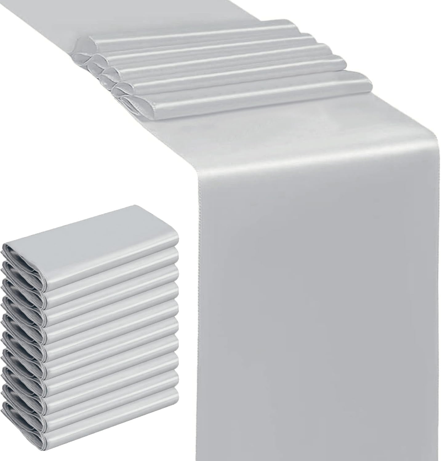 dxynlg 10 Pack Dusty Rose Table Runner 12 X 108 Inches Wedding Satin ...