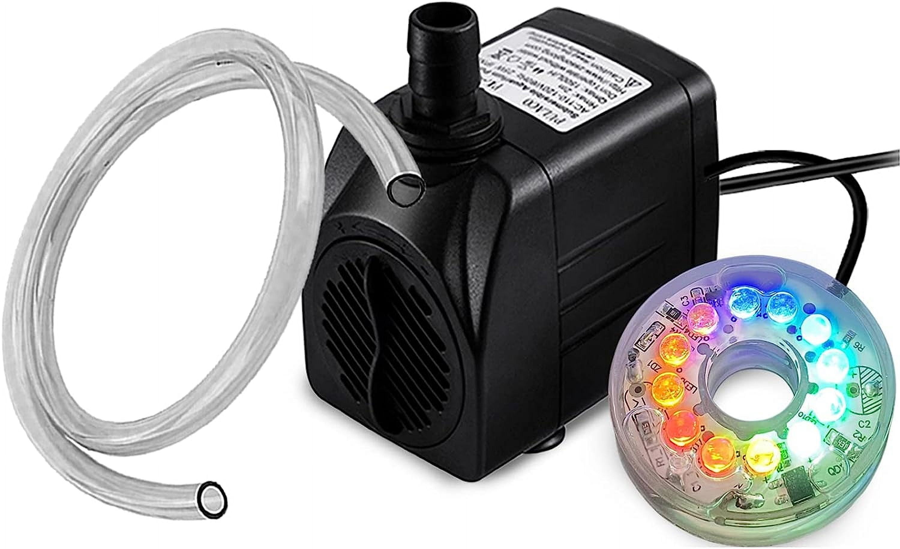 dxynlg 10Watt 160GPH Submersible Fountain Pump with Automatic Color ...