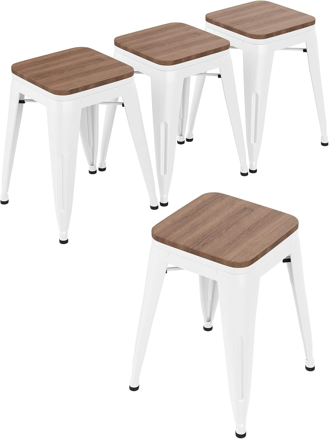 dxynlg 18 Inch Stools Metal Dining Chairs Stackable School Stools Short ...