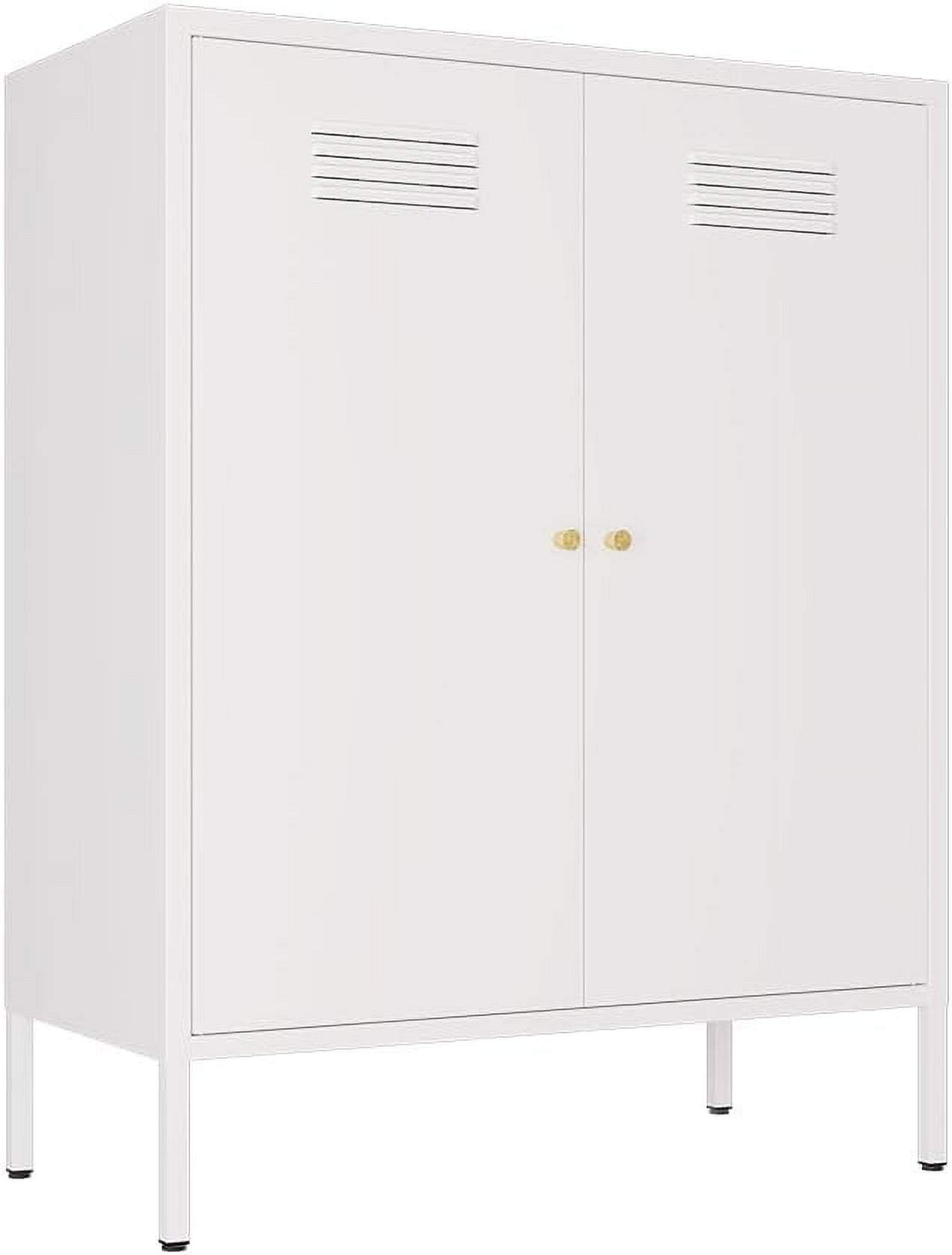 dxynlg 2 Mesh Door Metal Storage Cabinet for Bed Room Living Room Hotel ...