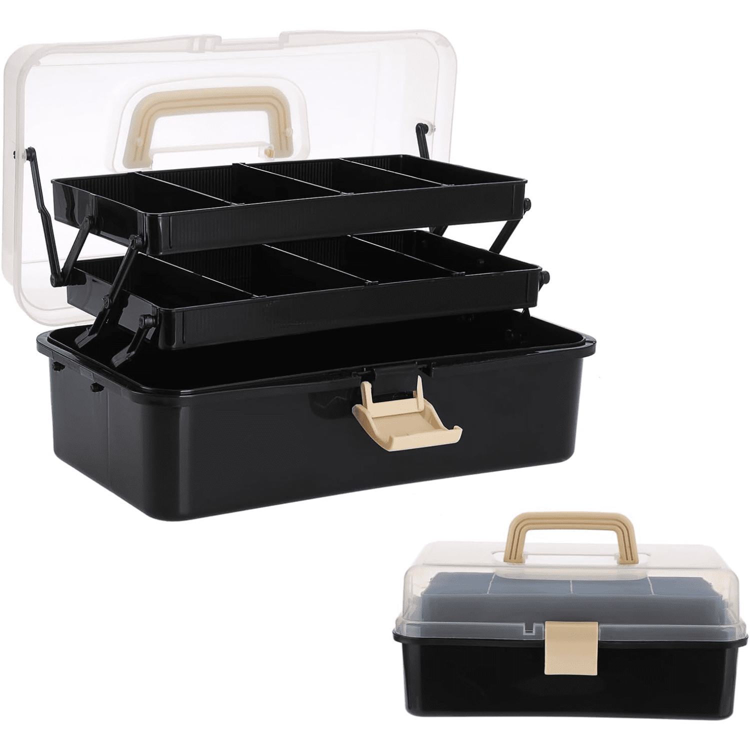 dxynlg 3-Layer Plastic Dividing Storage Craft Organizer and Storage ...