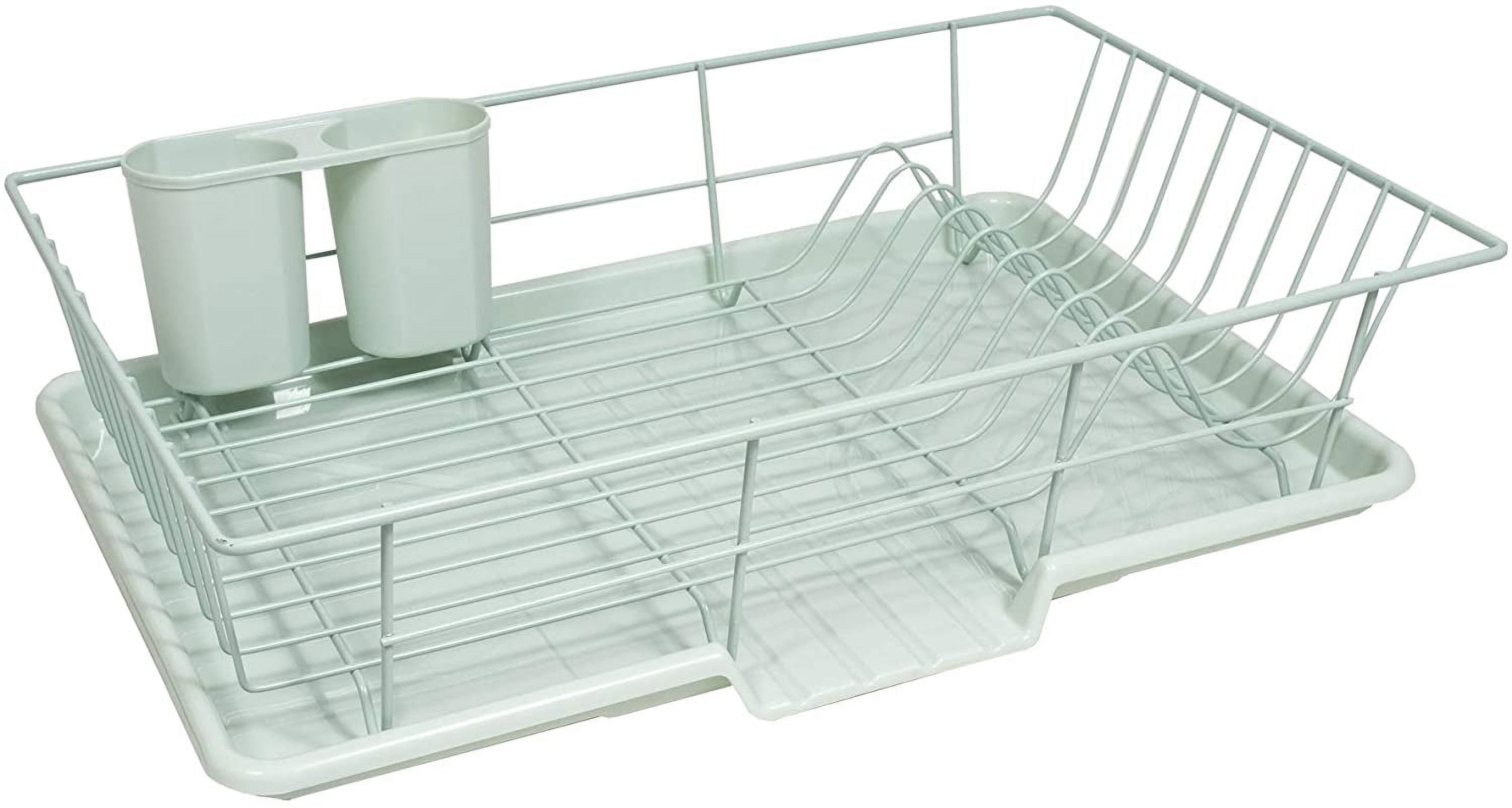 dxynlg 3 Piece Dish Drainer Rack Set with Drying Board and Utensil ...