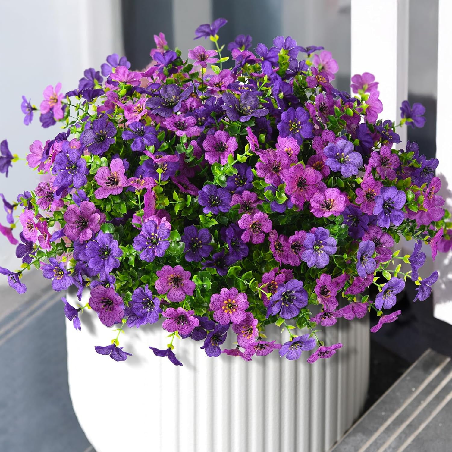 dxynlg Artificial Flowers Faux Plants Outdoor Fake Flowers Spring Decor ...