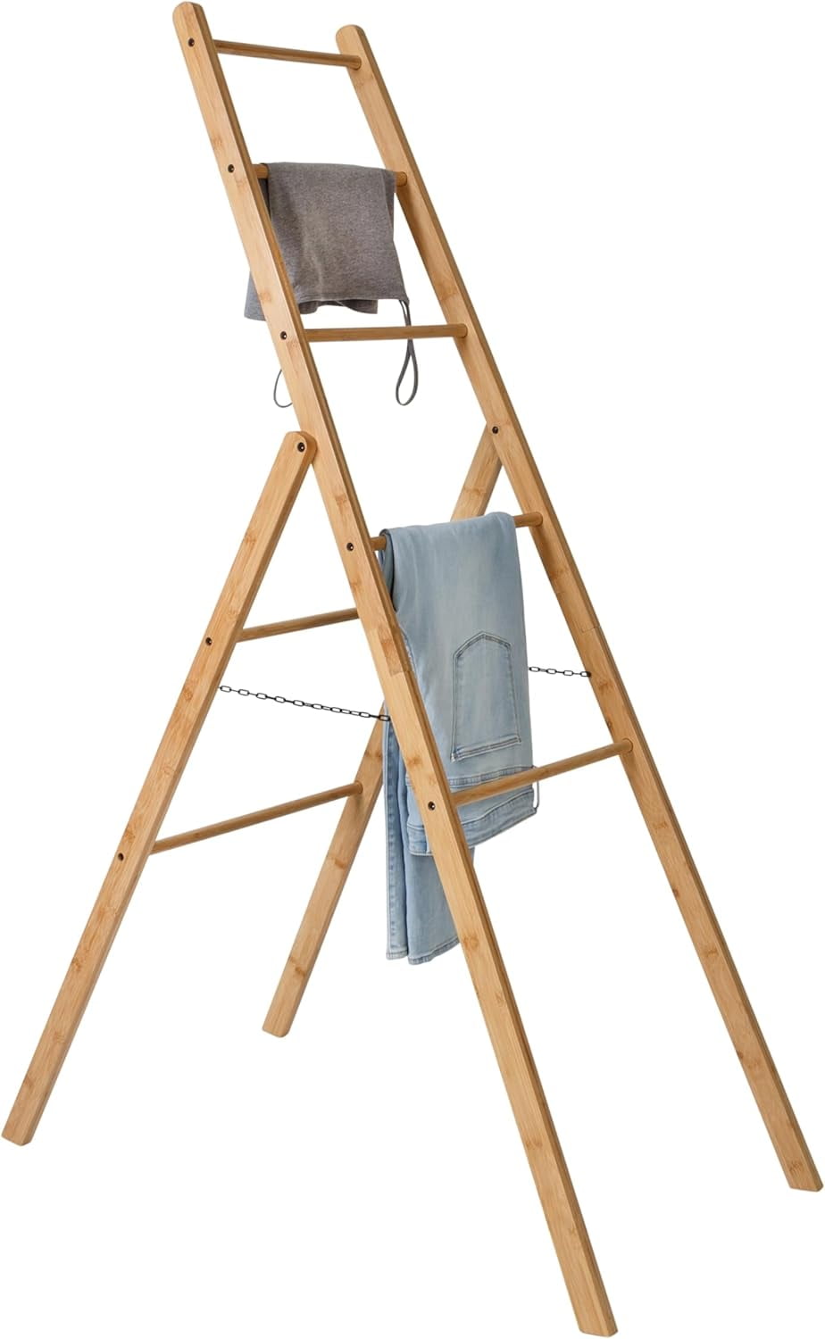 dxynlg Bamboo Clothes Drying Ladder Rack DRY-09387 Natural - Walmart.com