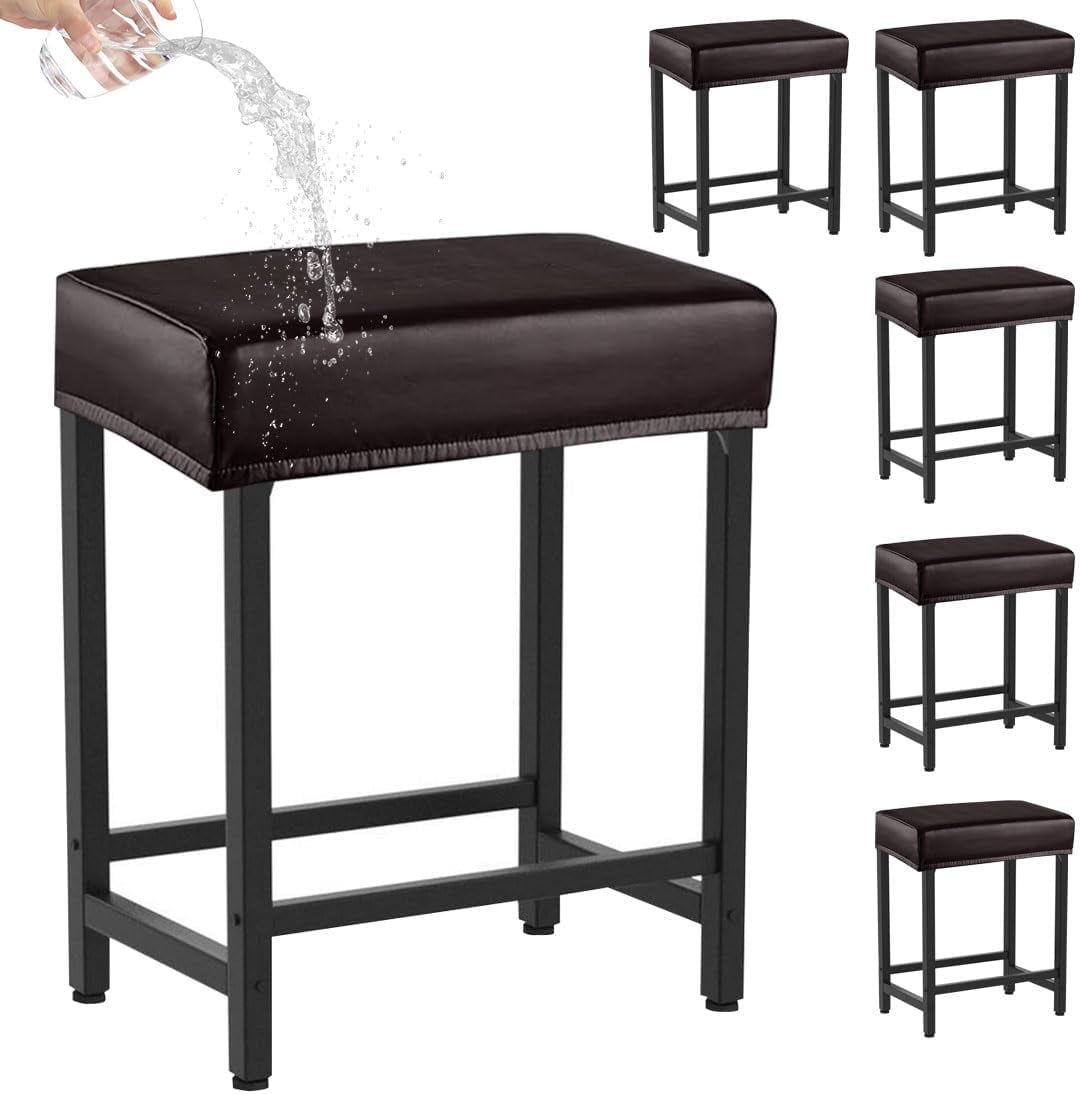 dxynlg Bar Stool Cover Rectangle Waterproof PU Counter Barstool ...