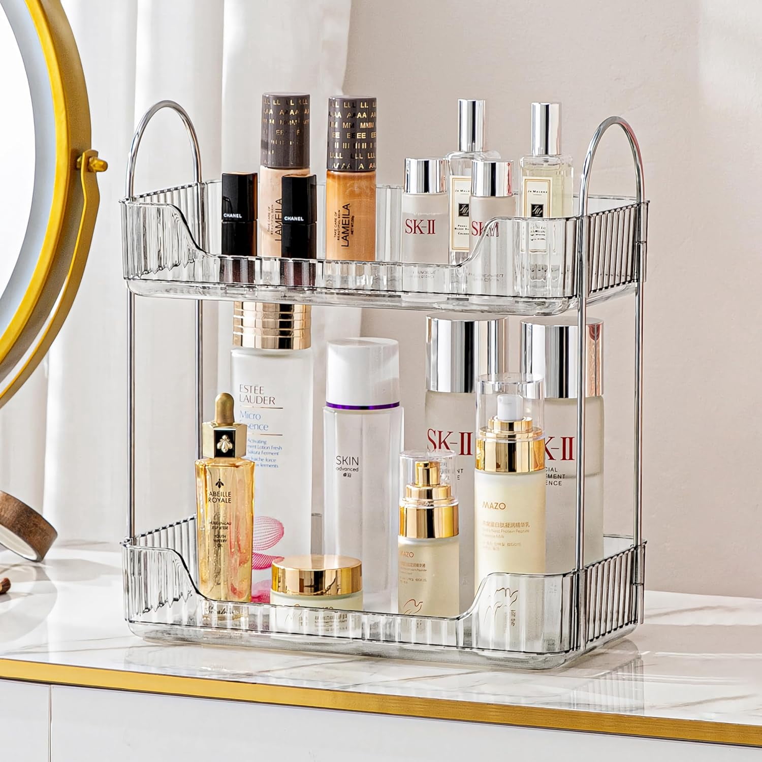 dxynlg Bathroom Counter Organizer Countertop Shelf Skincare Organizer ...