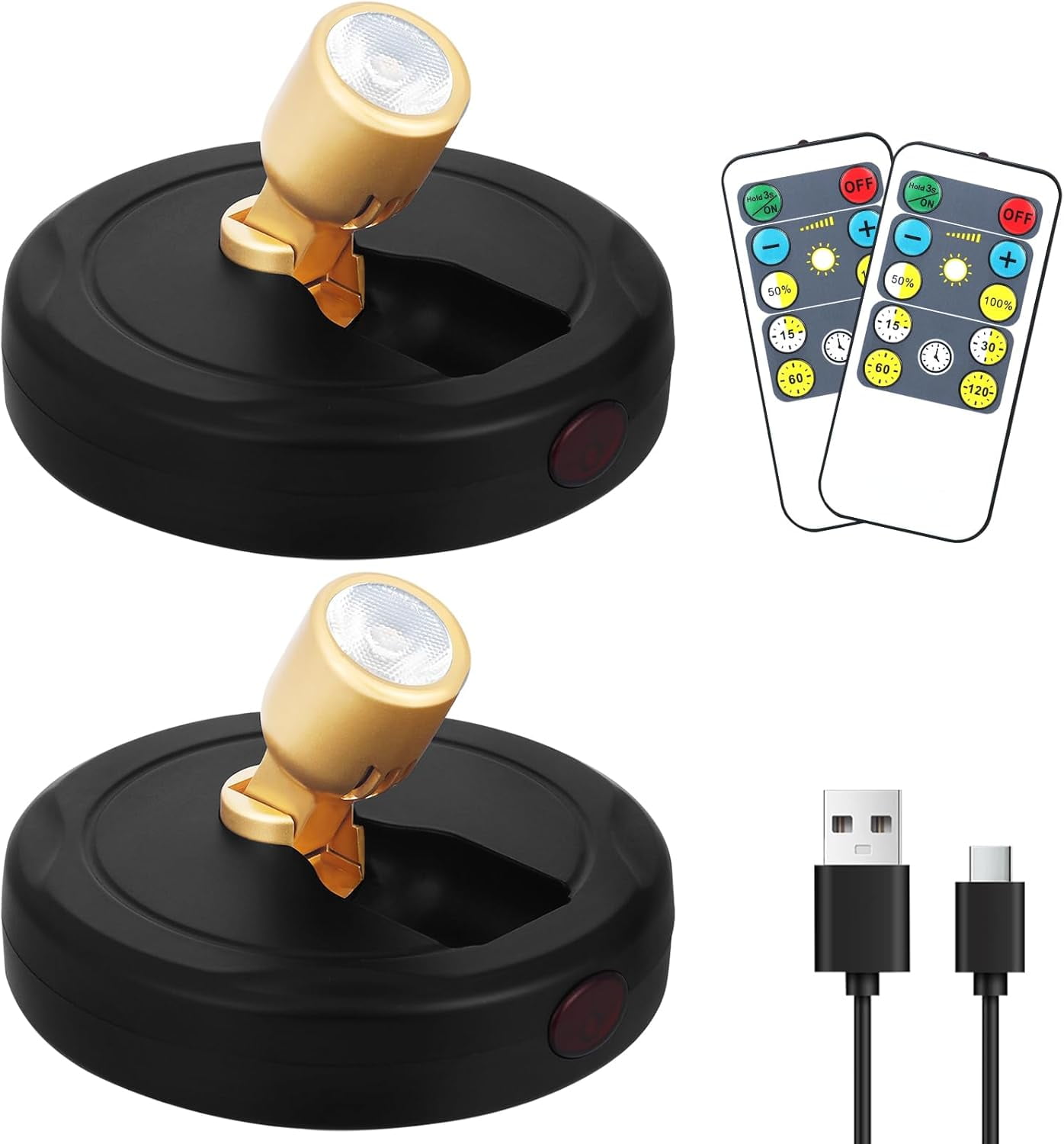 dxynlg Battery Operated Spotlights Cordless Picture Light Dimmable ...