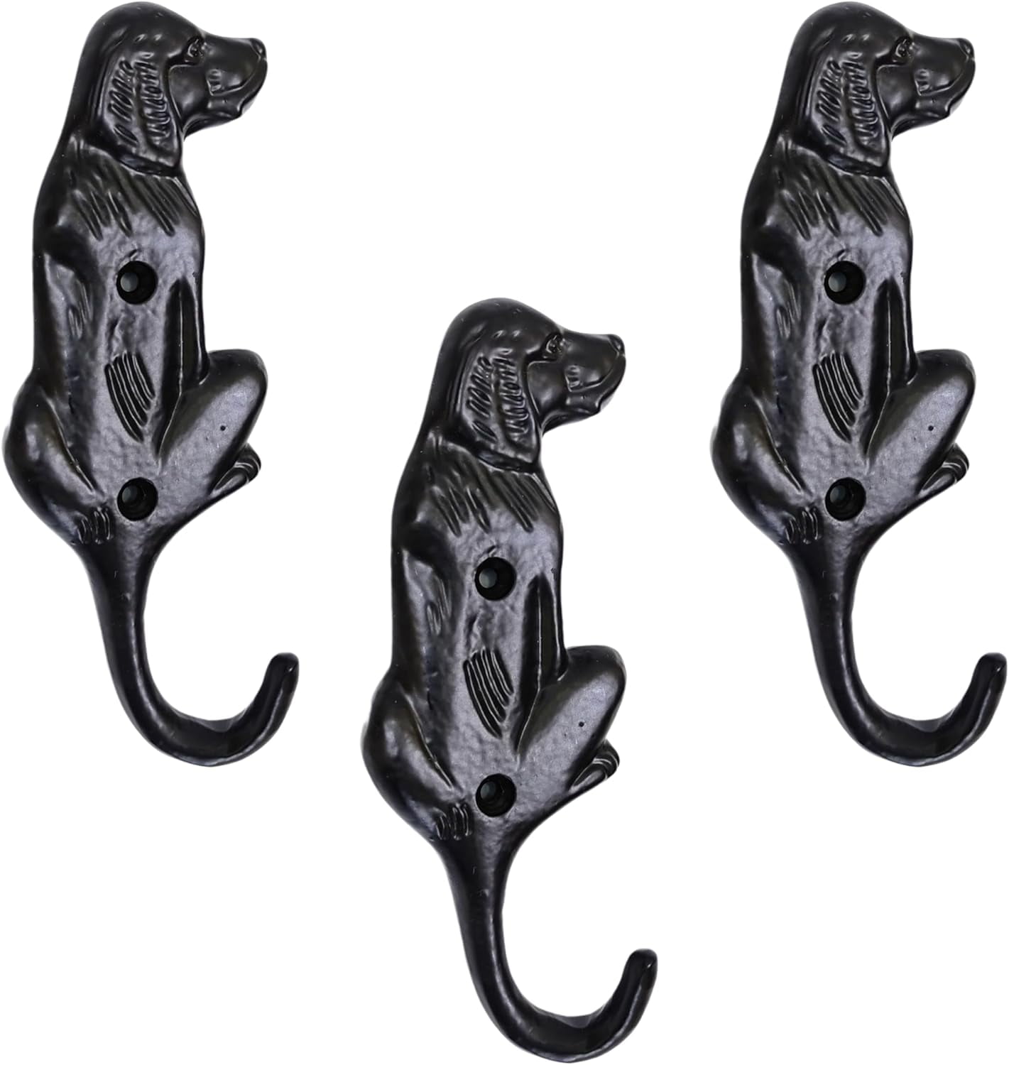 dxynlg Cast Iron Dog Shape Coat Hooks Wall Art Decor-Dog Shape Hangers ...