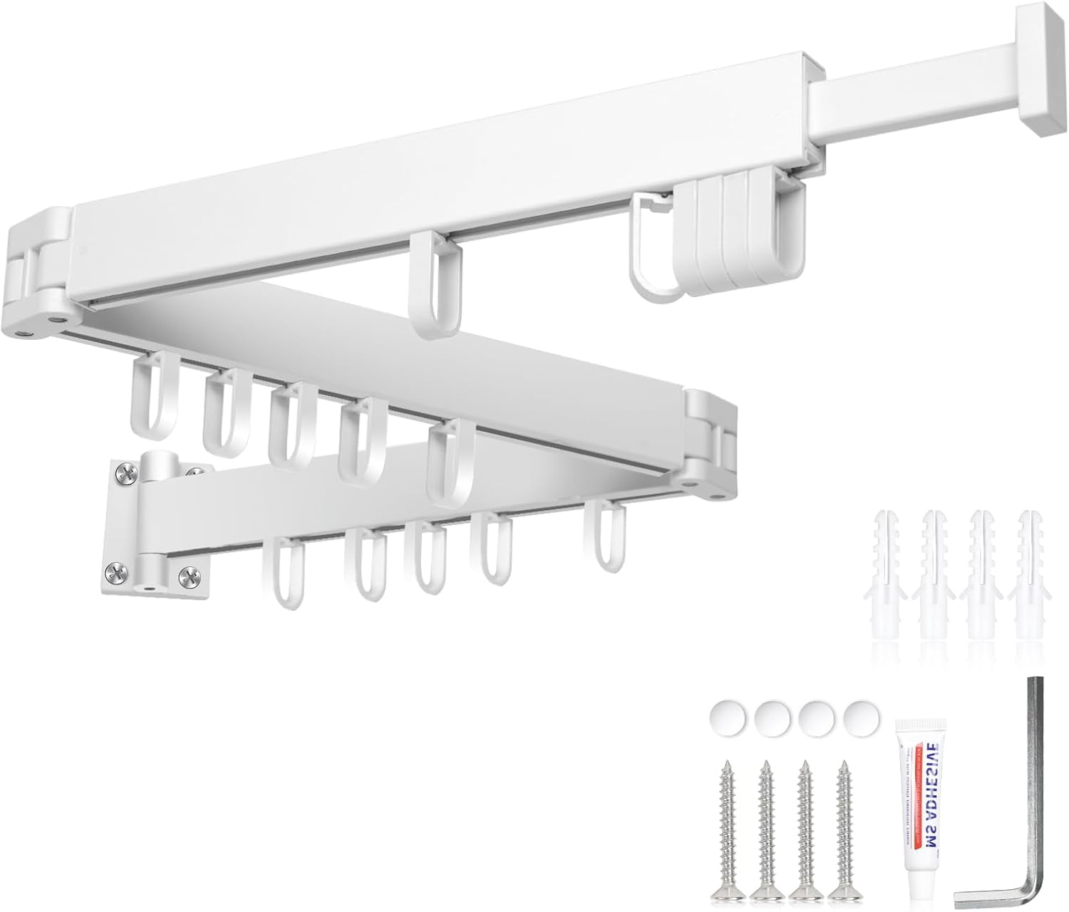 dxynlg Clothing Drying Rack Retractable Laundry Space Saver Wall ...