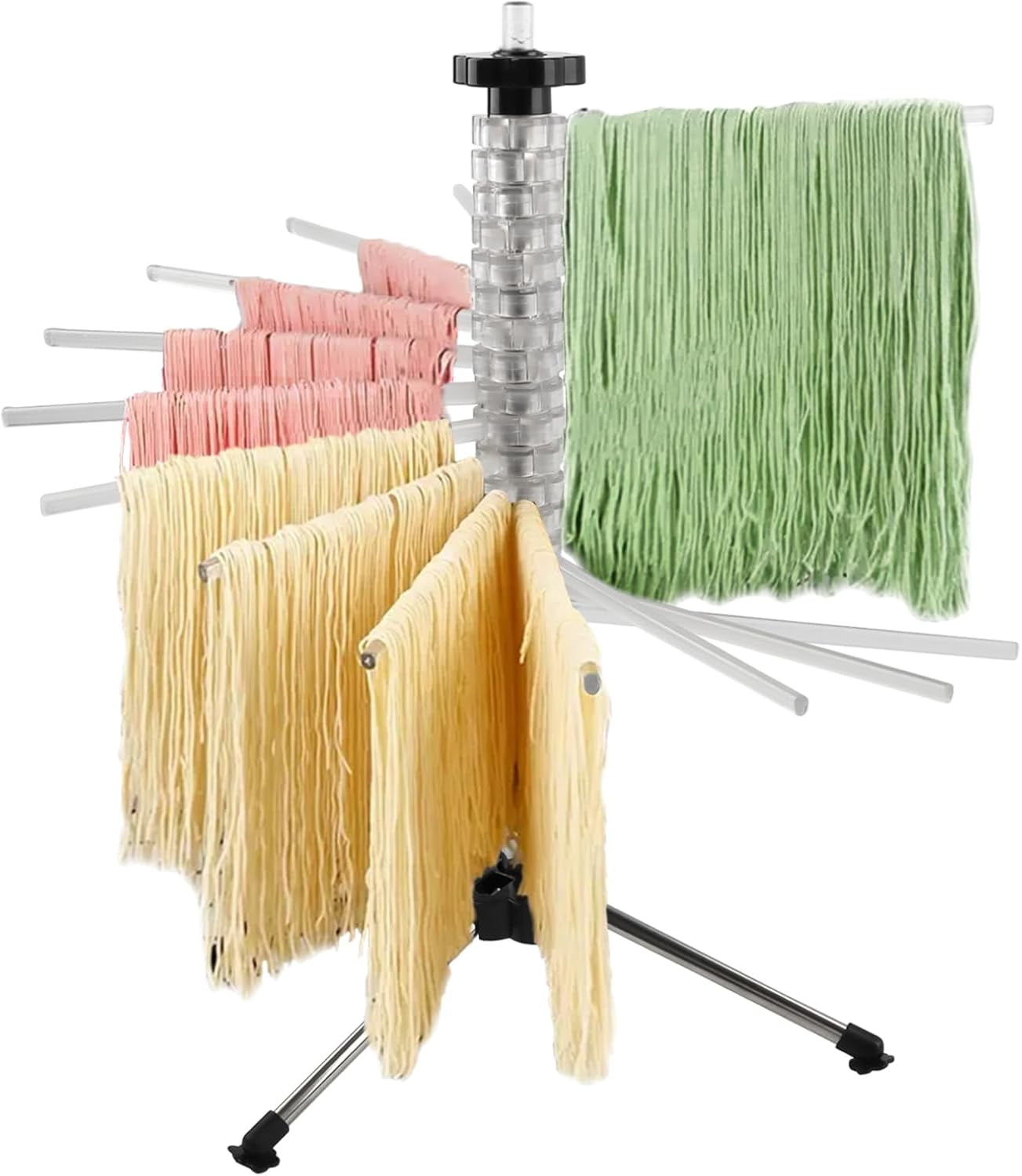 dxynlg Collapsible Pasta Drying Rack 16 BPA-Free Acrylic Rods Compact for Easy Storage No Set ...