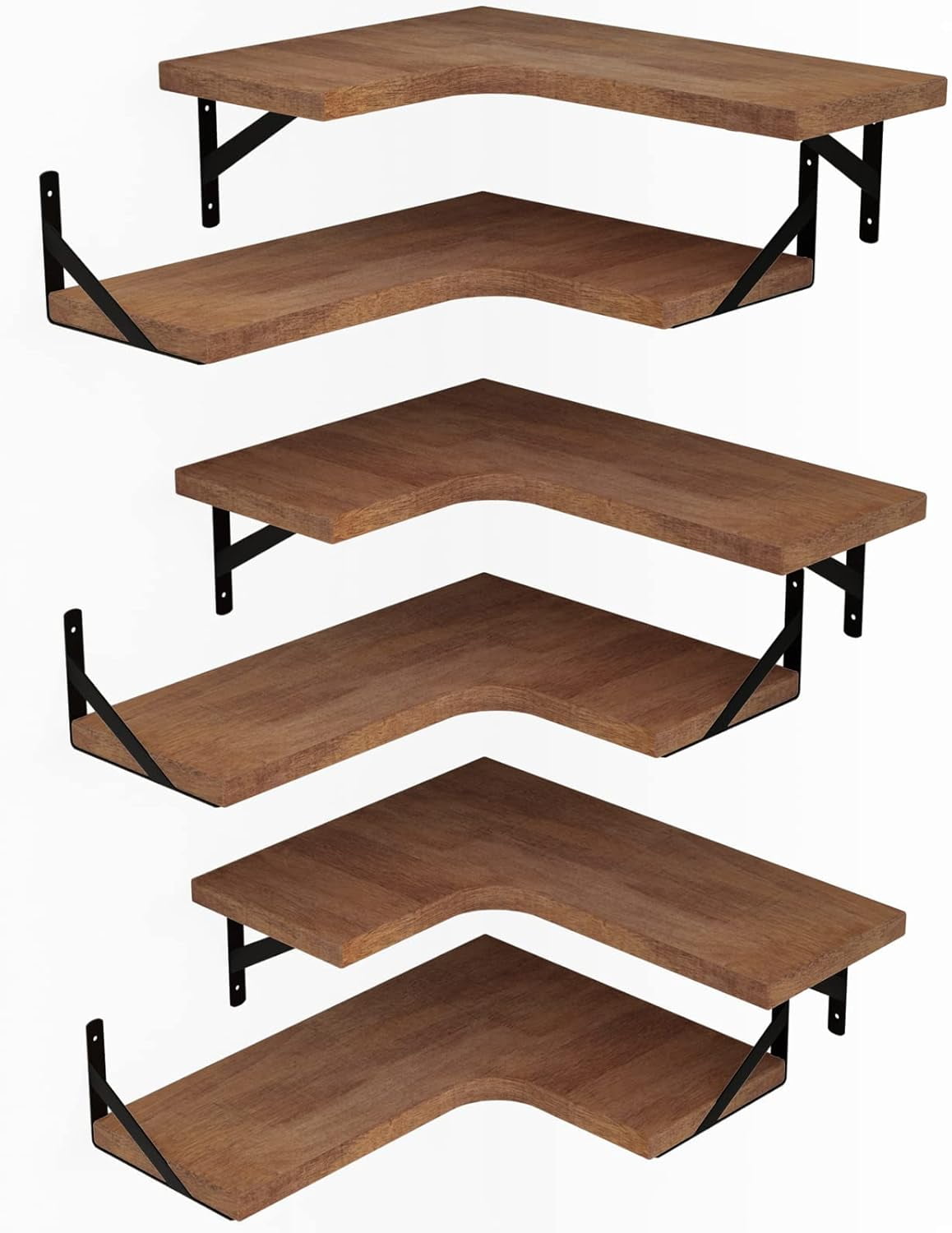 dxynlg Corner Floating Shelves Hardwood Storage Shelves Cozy ...