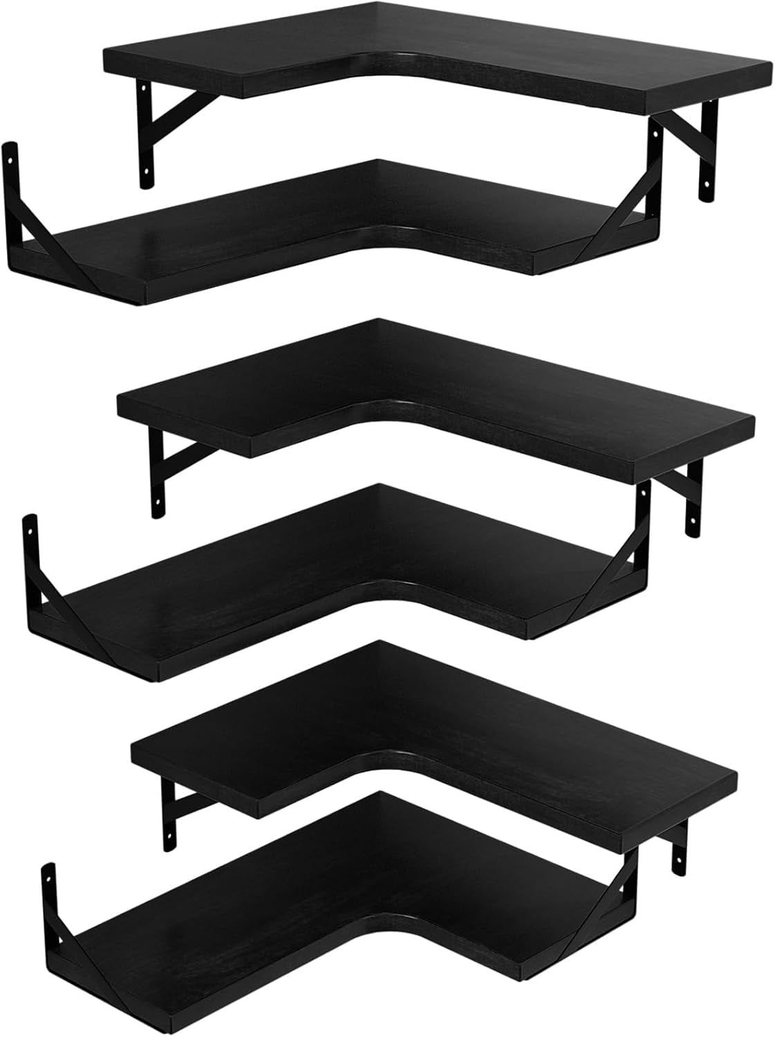 dxynlg Corner Floating Shelves Hardwood Storage Shelves Cozy ...