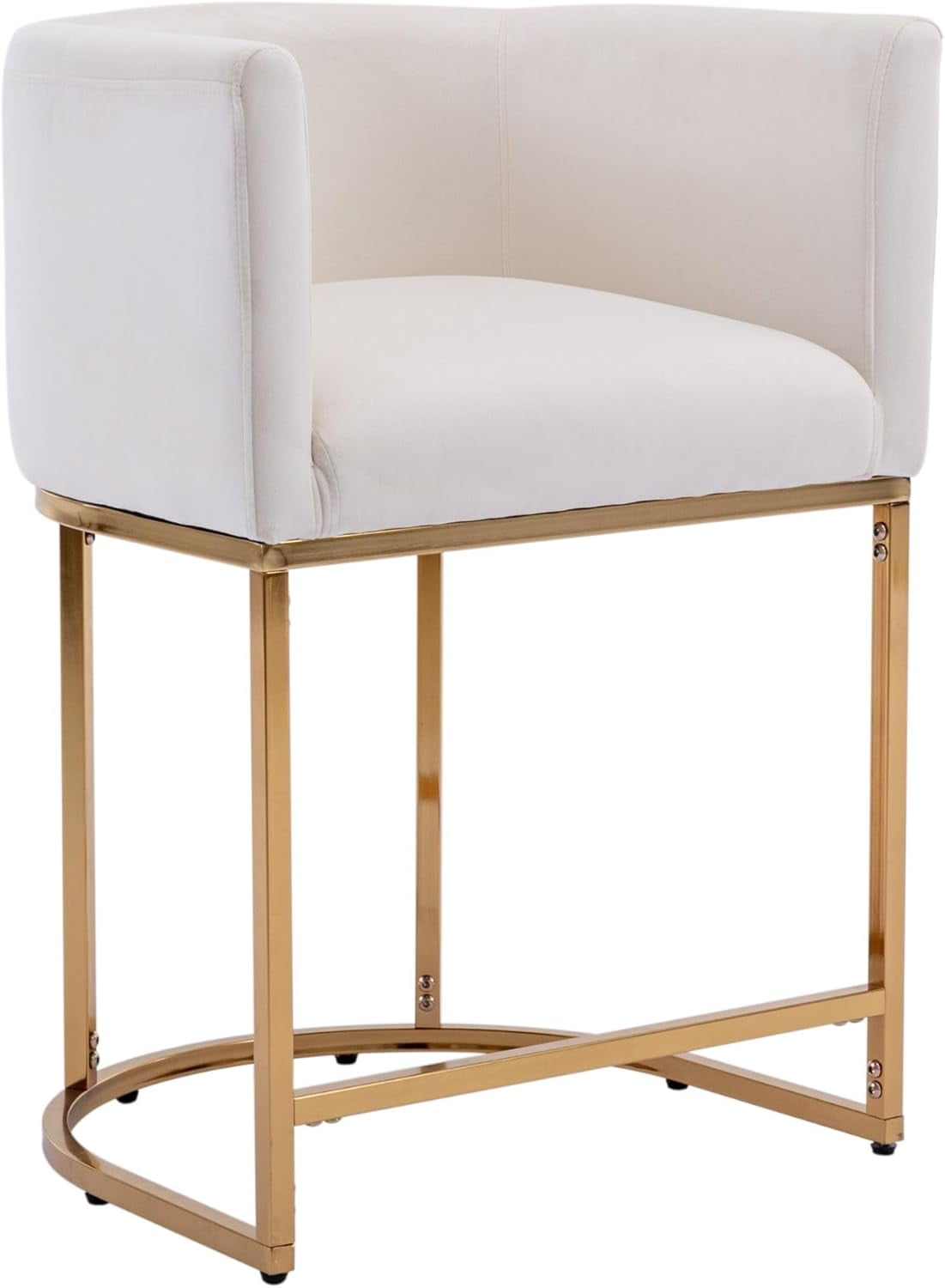 dxynlg Counter Height Linen Fabric Cream Upholstered Counter Stool 29 ...