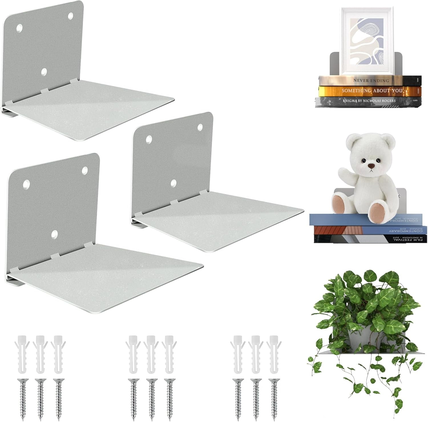 dxynlg Floating Book Shelves for Wall Wall Mounted Invisible Floating ...