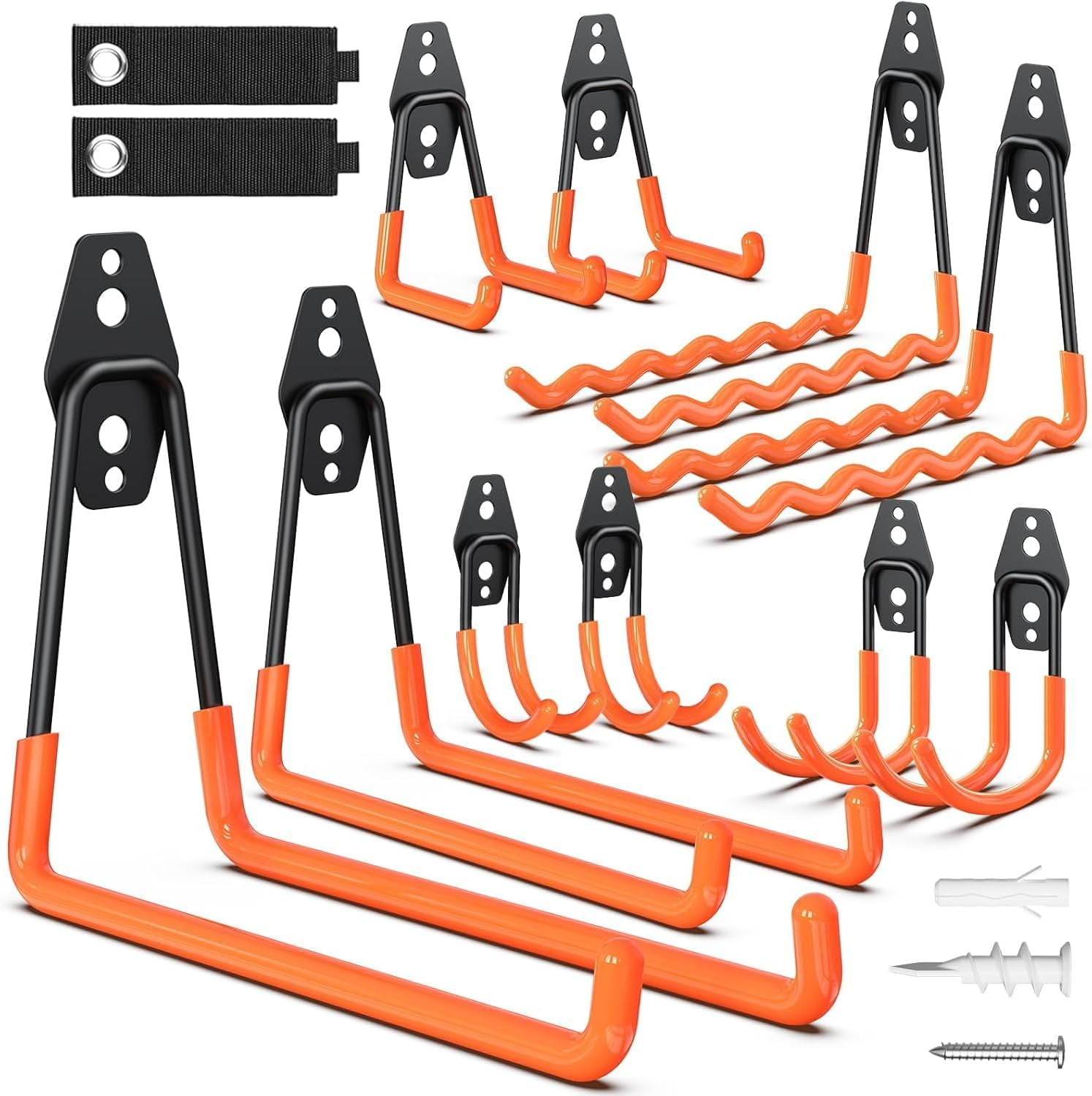 dxynlg Garage Storage Hooks 12 Pack Steel Heavy Duty Wall Mount Hooks ...