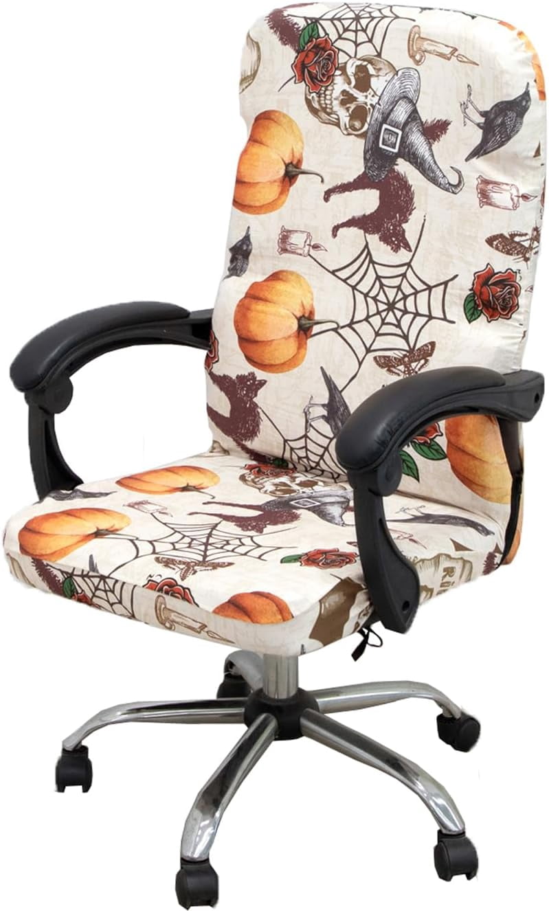 dxynlg Halloween Office Chair CoversHorror Bloody Handprints Footprints ...