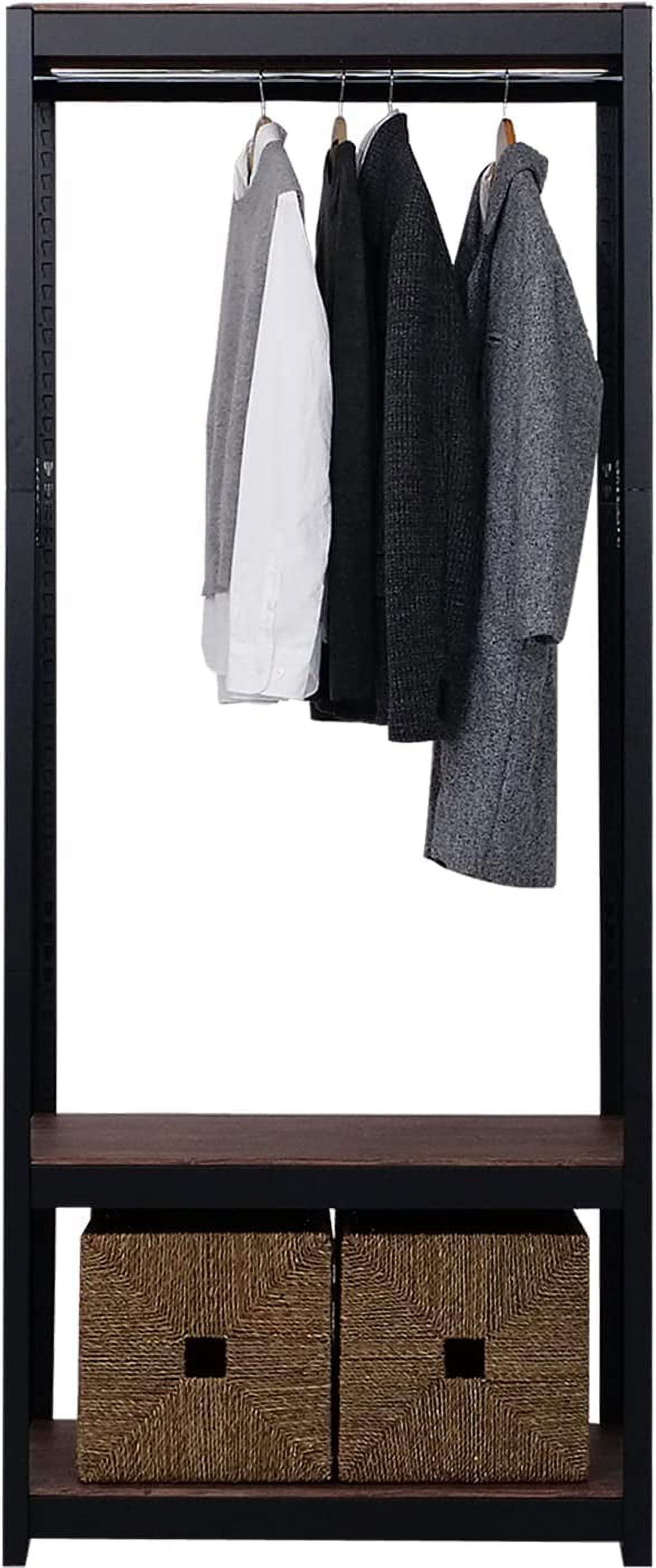 dxynlg Kepsuul 1 Hanger Clothing Rack + 1 Shelf Heavy Duty Customizable ...