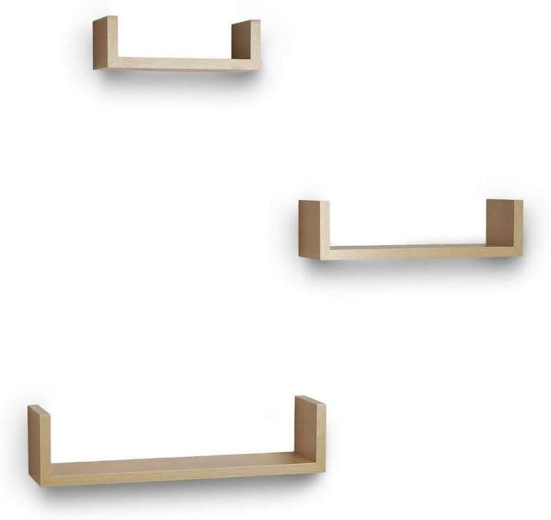 dxynlg . Laminated MDF Floating \u201CU\u201D Shaped Wall Decor Shelves ...