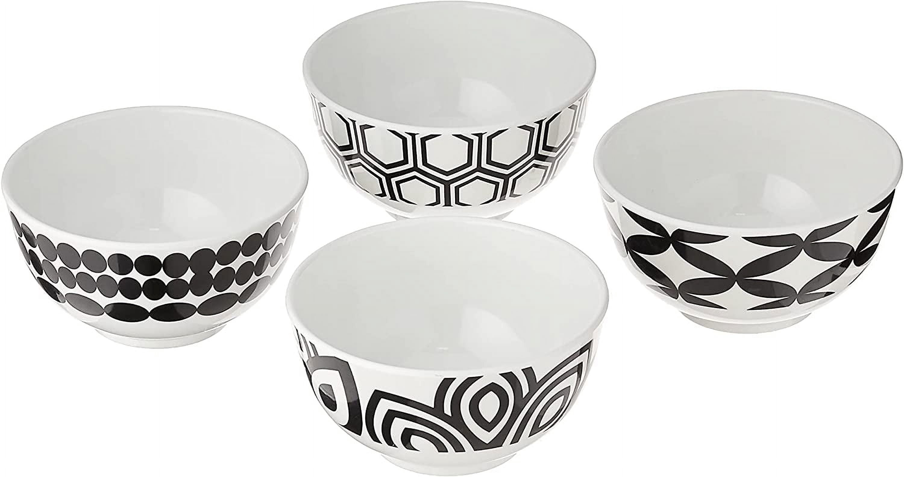 dxynlg Melamine Mini Bowls 4-Piece Set 10 Fluid Ounces Small Serving ...