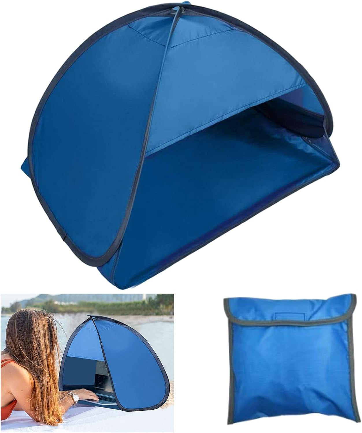 dxynlg Mini Portable Beach Tent Dog Beach Tent for Pet Shade Laptop Sun ...