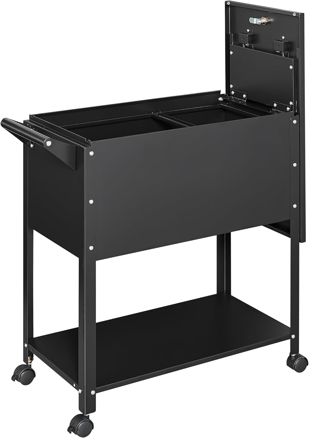 dxynlg Mobile File Cabinet 2 Tier File Cart with Wheels Hanging Files ...