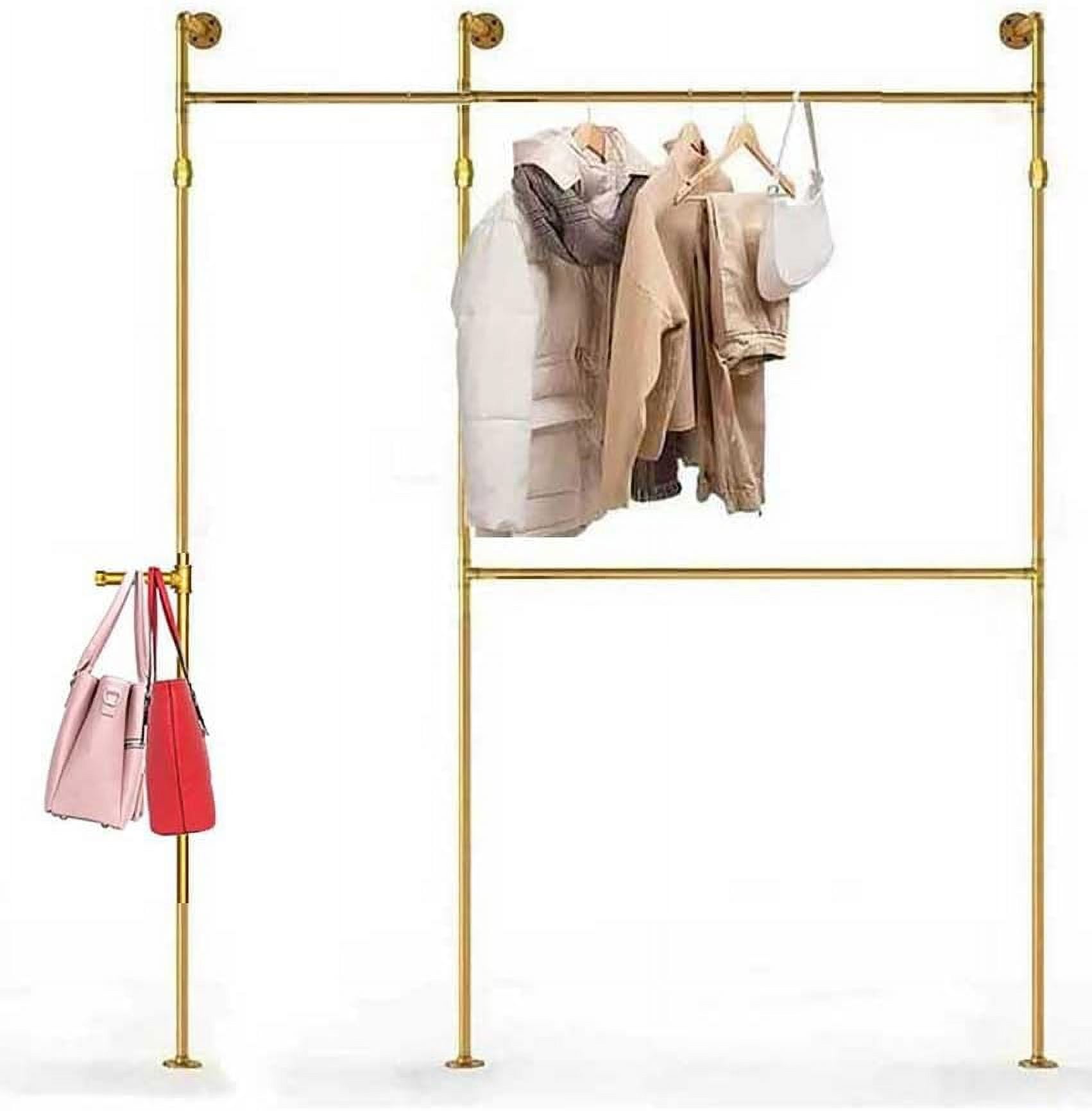 dxynlg Pipe Clothing Hanging Rod for Closet Wall Mounted Multi Purpose ...
