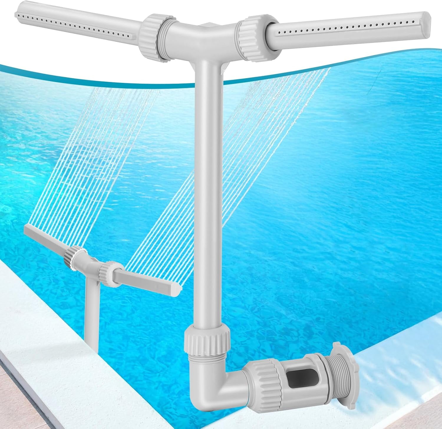 dxynlg Pool Fountain for Above and In-Ground Pools Adjustable Dual ...