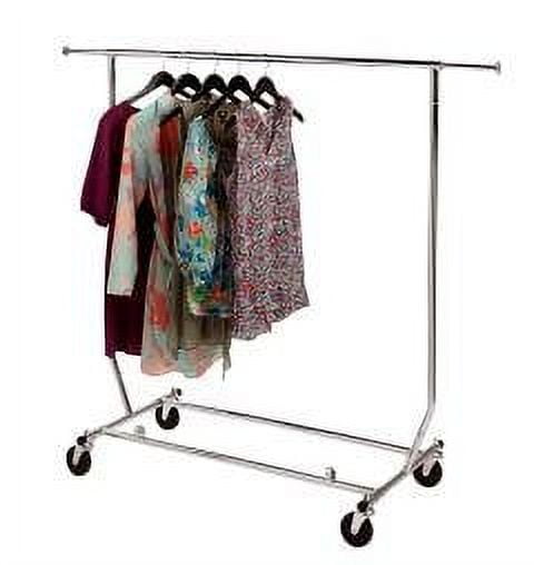 dxynlg Rolling Rack for Clothes - Metal Clothes Rack with Wheels ...