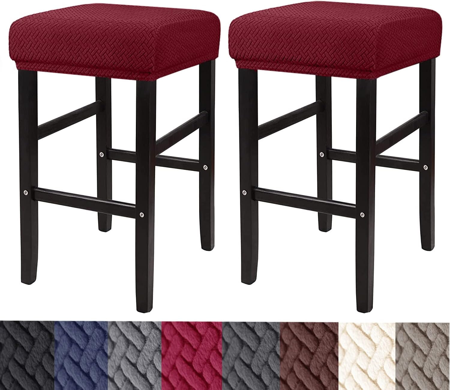 dxynlg Stool Covers Rectangle 4 Pack Stretch Rectangle Bar Stool Covers ...