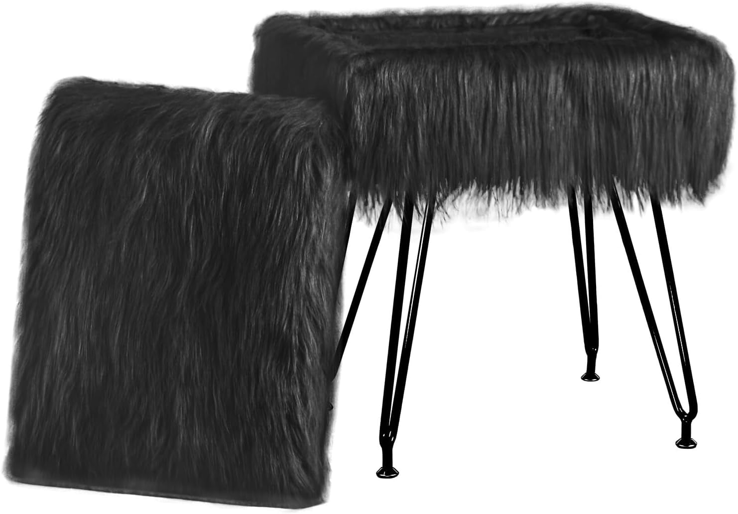 dxynlg Vanity Stool Chair with Storage Soft Ottoman Seat Vanity Stool ...