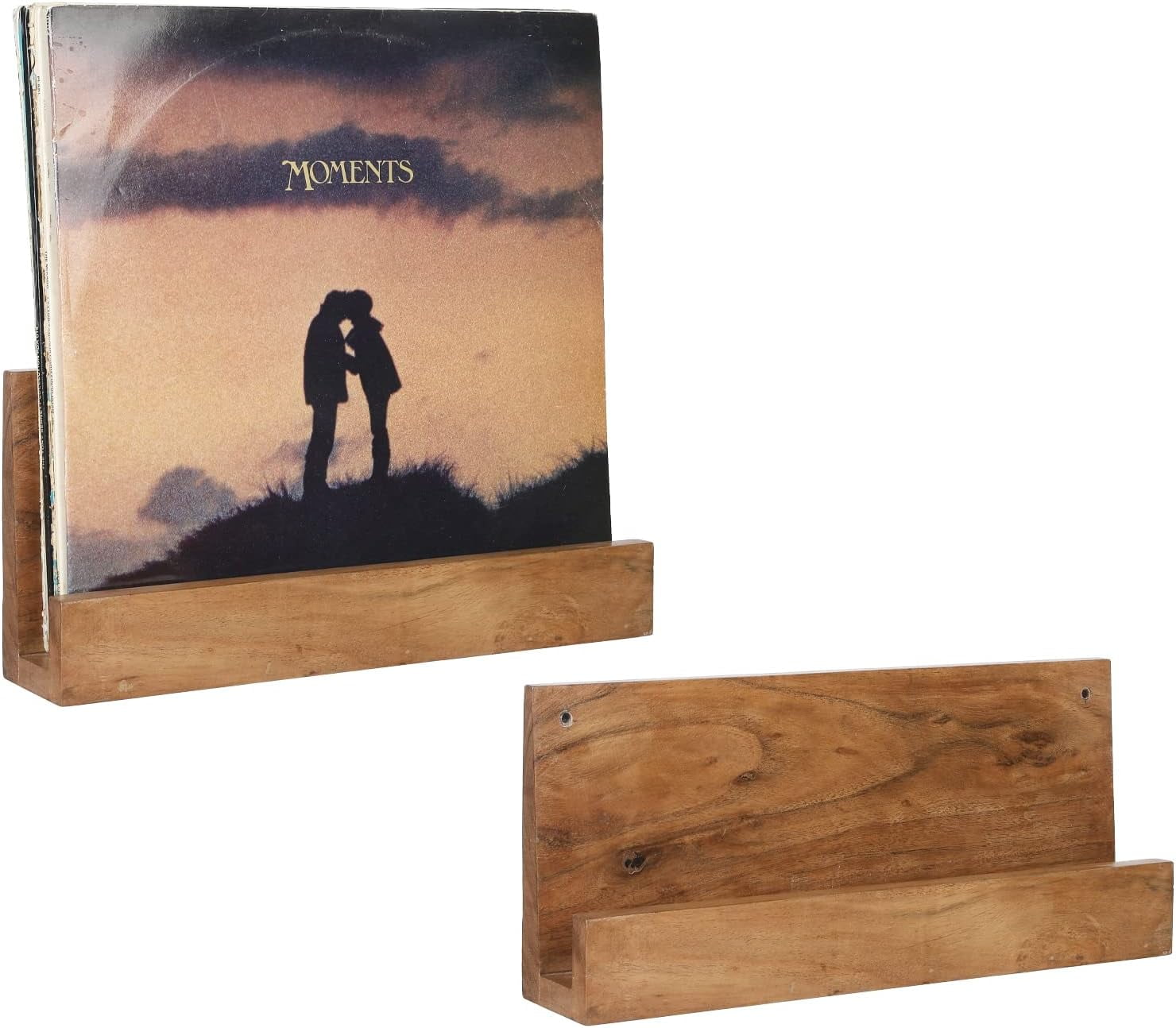 dxynlg Wall Mounted Premium Natural Acacia Wood Vinyl Record Album ...