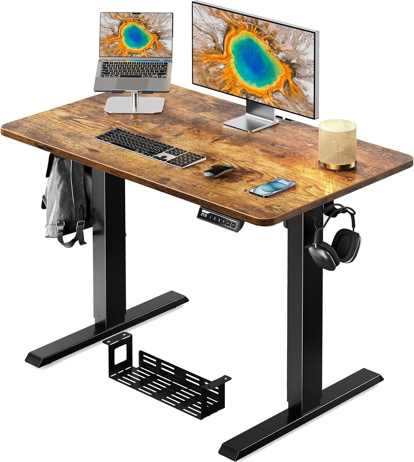 dxynlg Whole Piece Standing with 48x30 inch Desktop Adjustable Stand Up ...