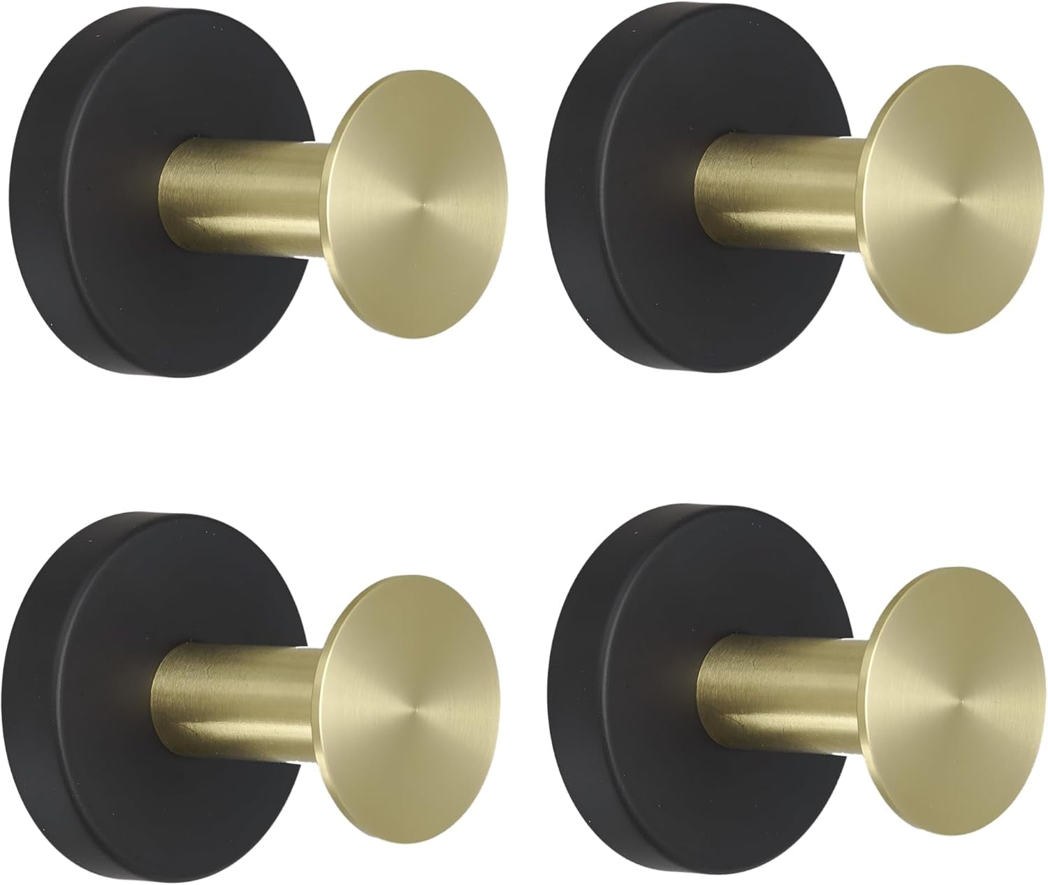 dxynlg Wooden Wall Hooks 4 Packs White Wall Mounted Wall Hooks Single ...