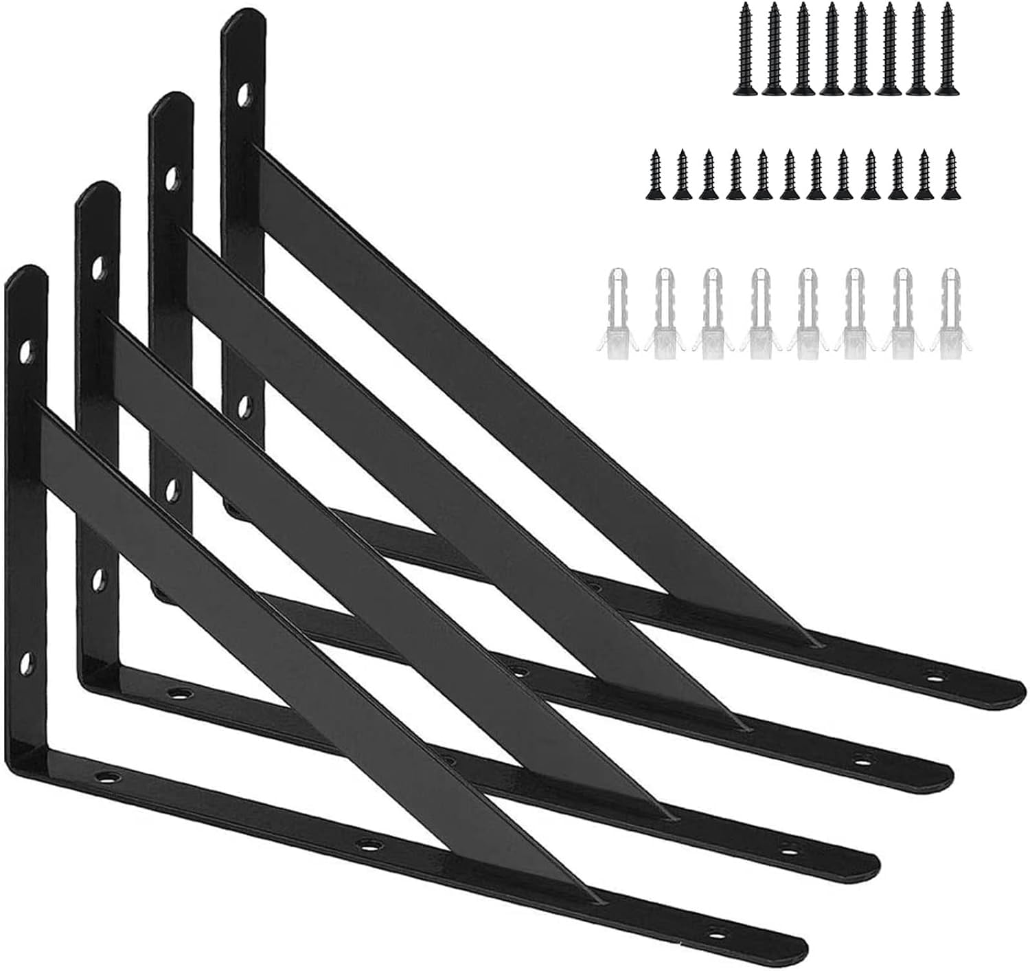 dxynlzq 10 Inch Shelf Brackets 4 Pack Heavy Duty L Wall Bracket for ...