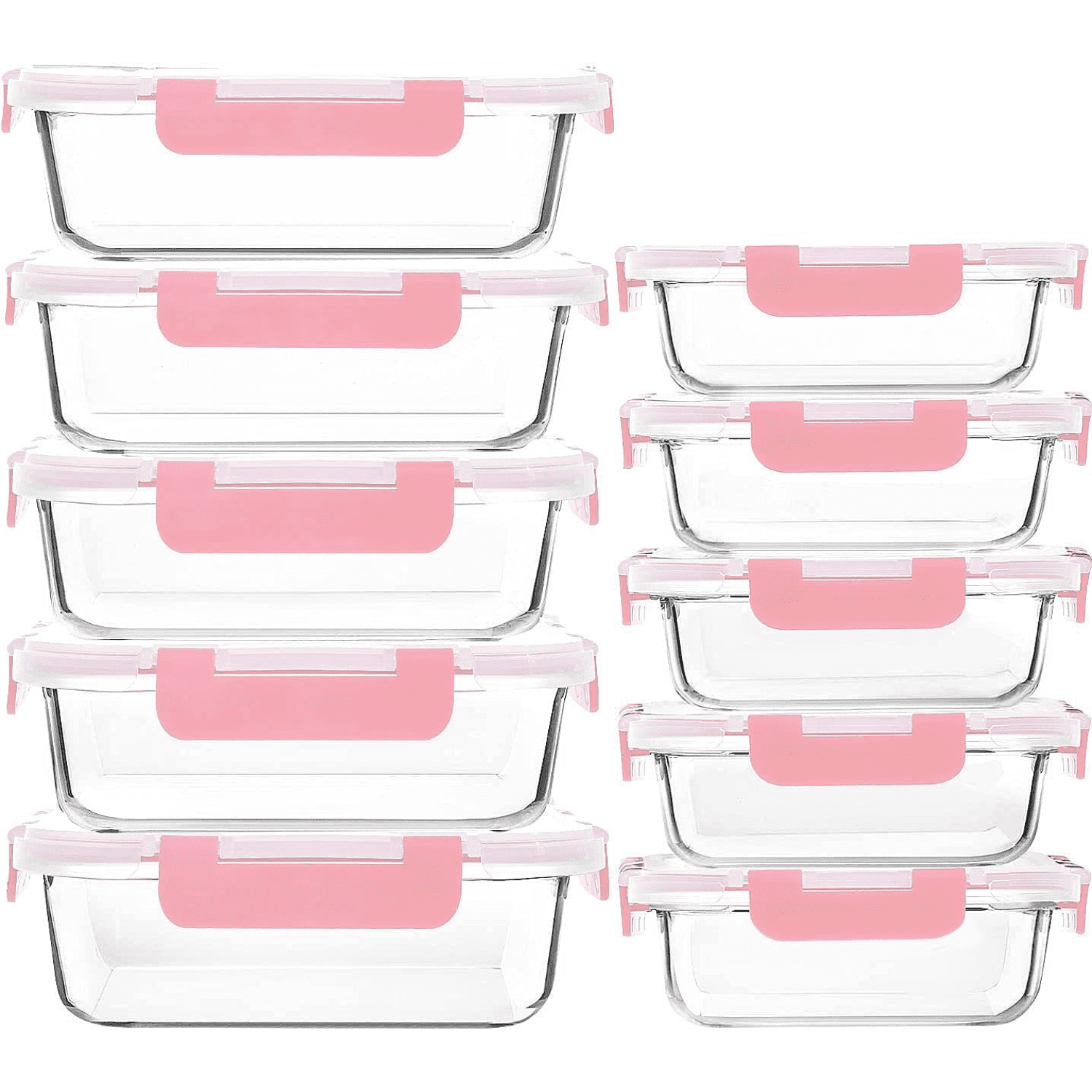dxynlzq [10-Pack] Glass Meal Prep Containers with Lids MCIRCO Food ...