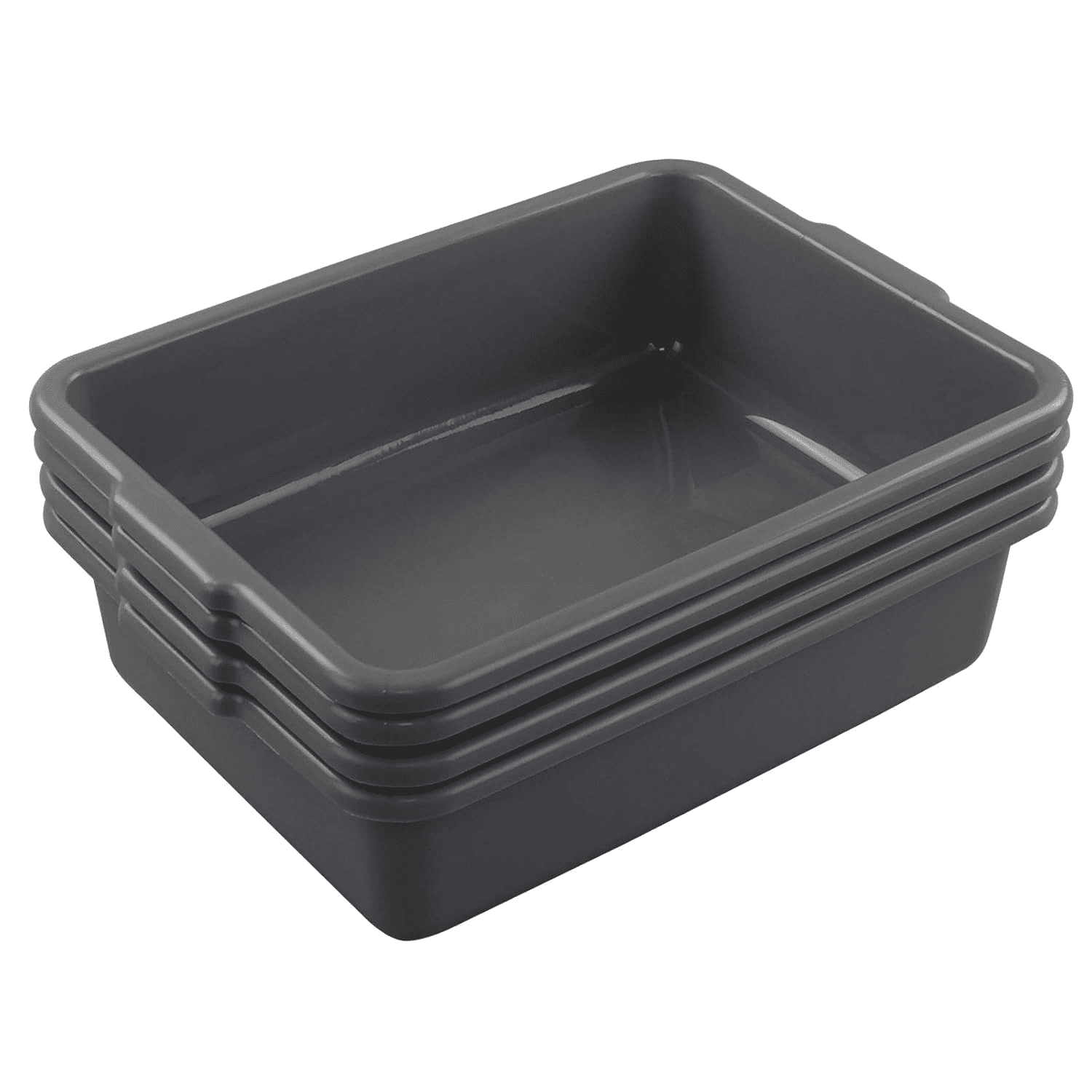 dxynlzq 13 L Grey Plastic Tote Commercial Bus Large Plastic Dish Bin ...