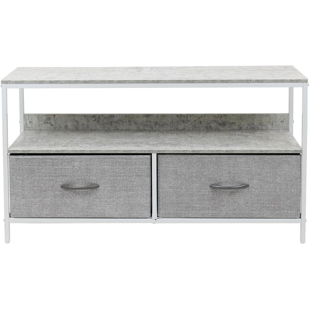 dxynlzq 2 Drawer TV Stand Dresser with Wood Top - Walmart.com