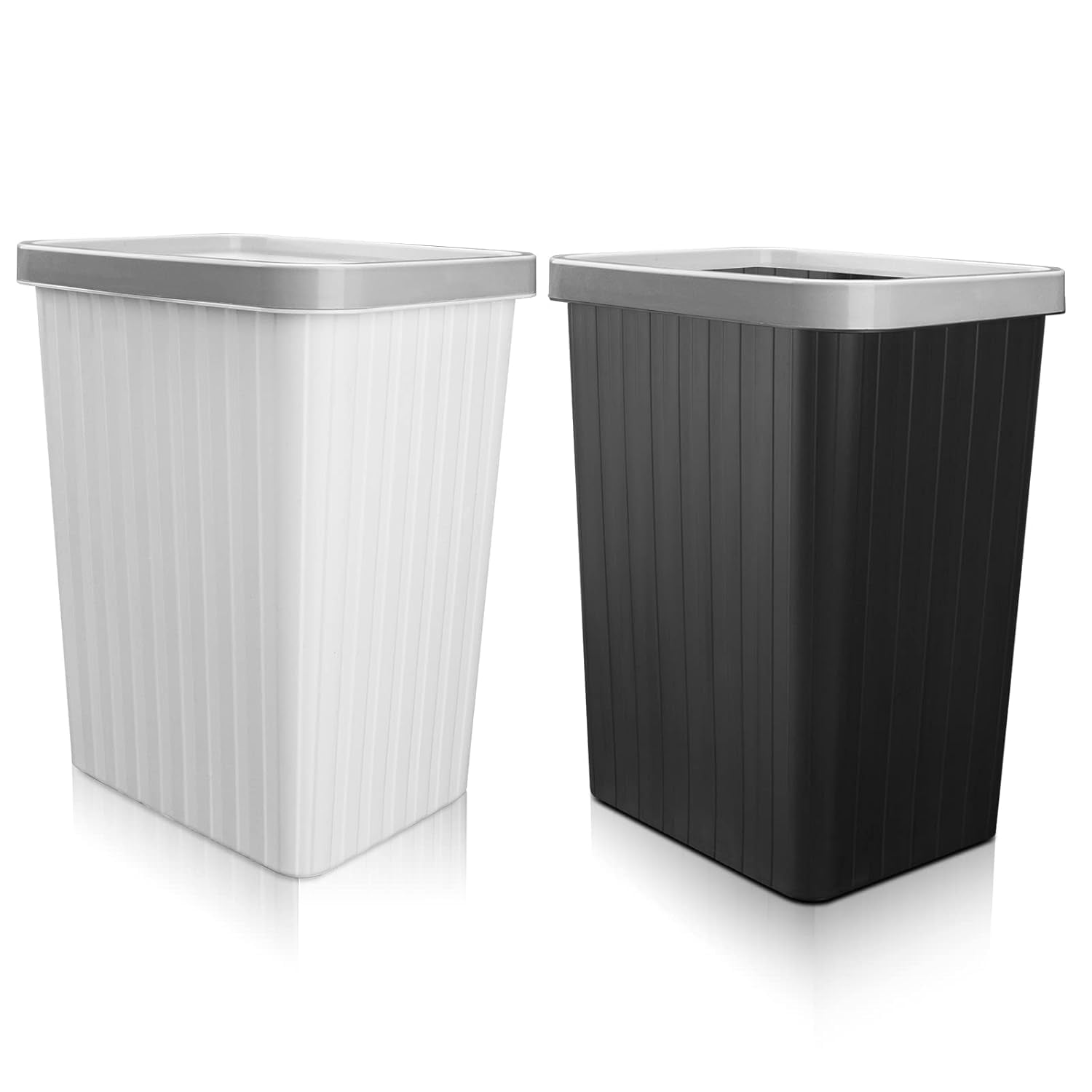 dxynlzq 2 Gallon Slim Trash Can with Pressing Ring Plastic Wastebasket ...