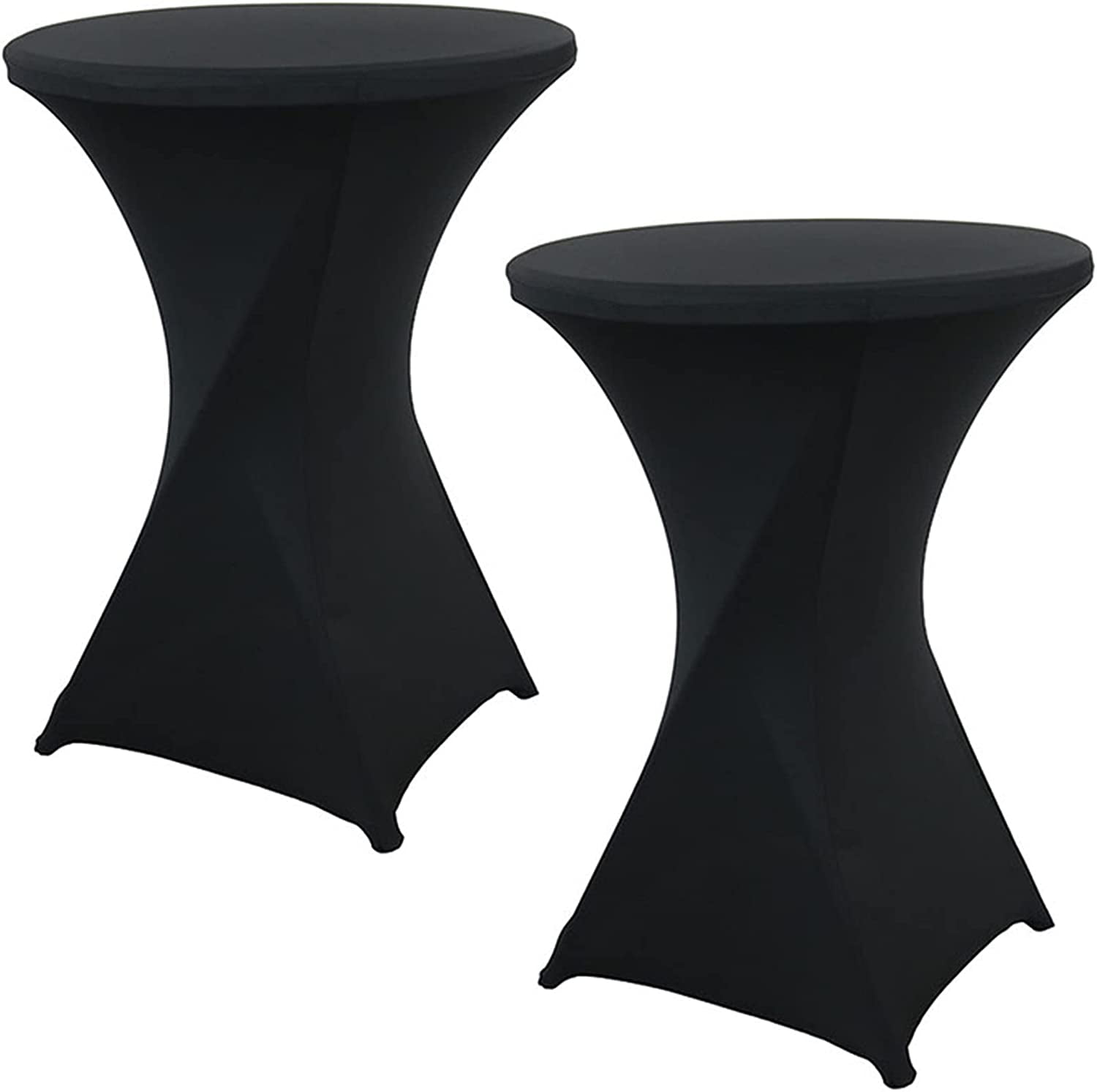 dxynlzq 2 Pack 32x43 Inch Green Cocktail Spandex Round Tablecloth ...