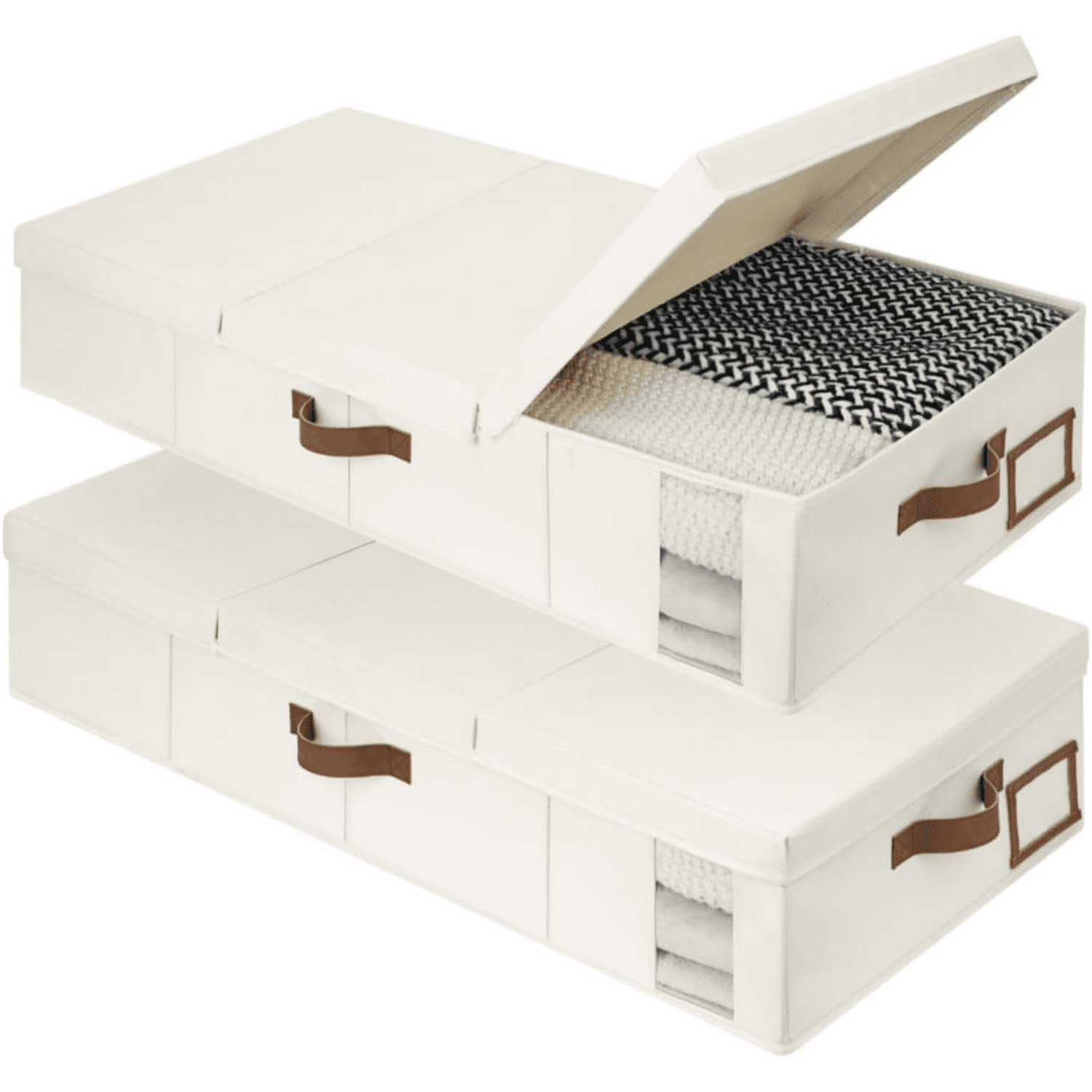 dxynlzq 2-Pack Under Bed Storage Bins with Lids Underbed Storage ...