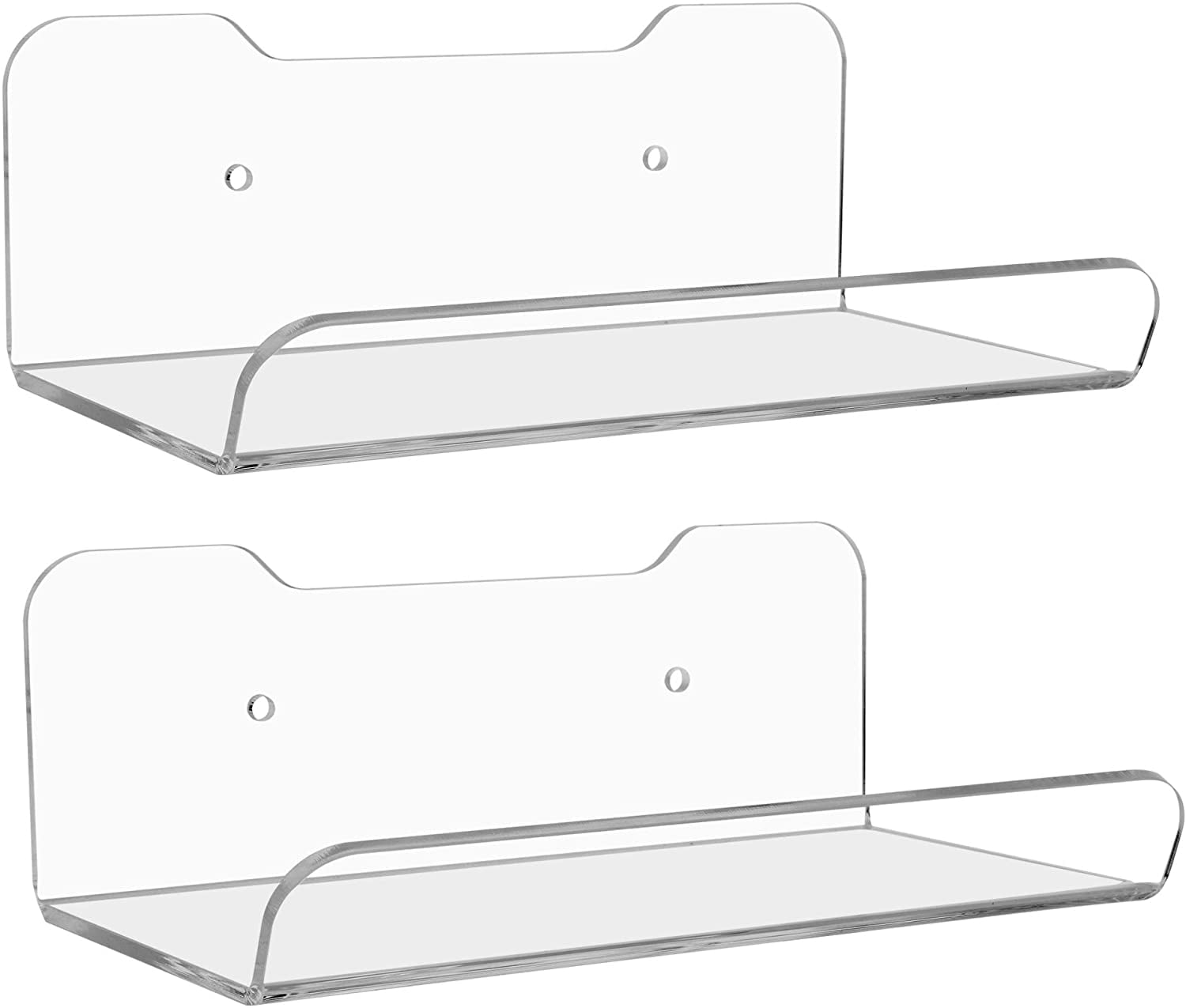 dxynlzq 2 Pcs Acrylic Floating Wall Shelves Wall Mount Display Shelf ...