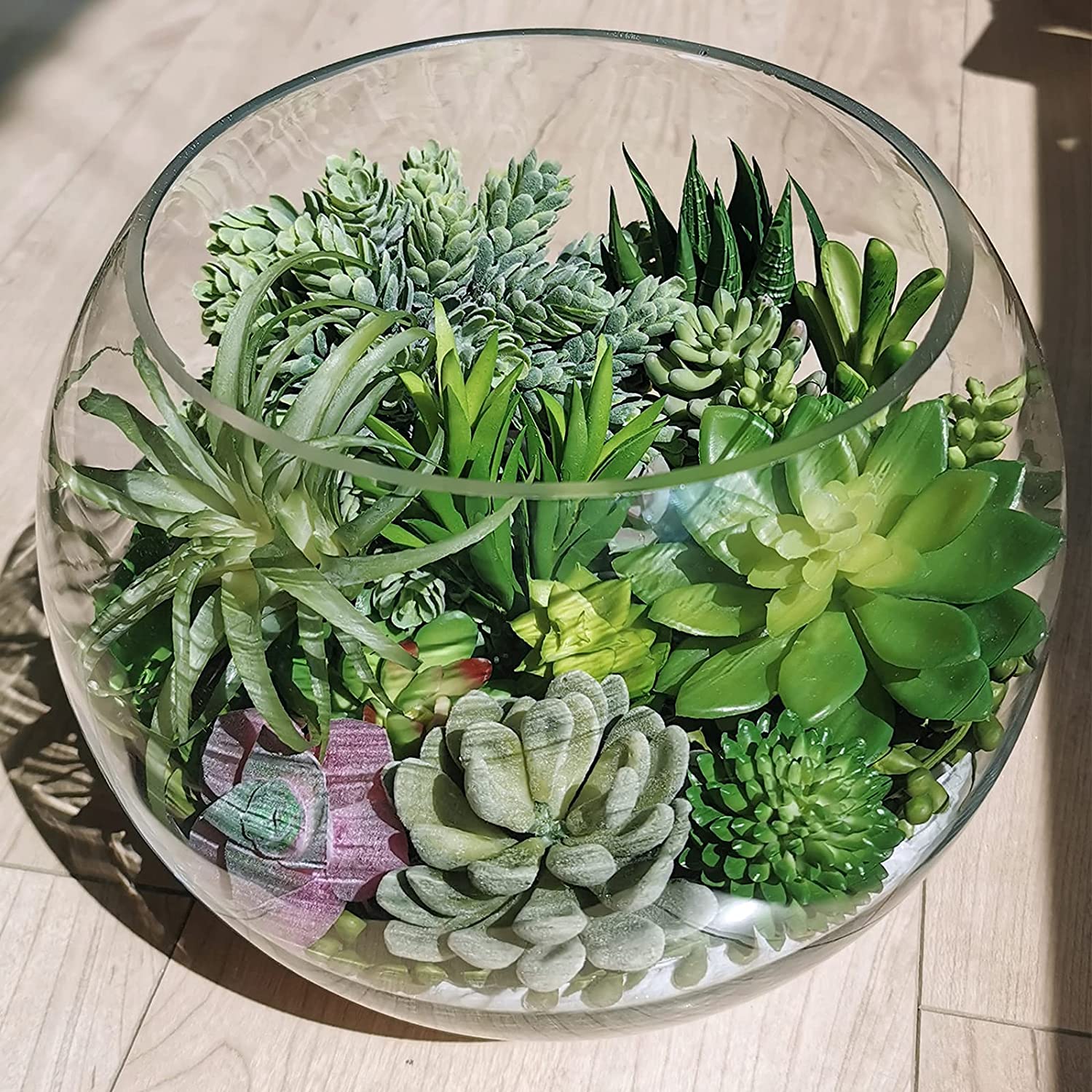 dxynlzq 22 Pcs Bulk Artificial Succulents Plants Unpotted Small Aloe ...