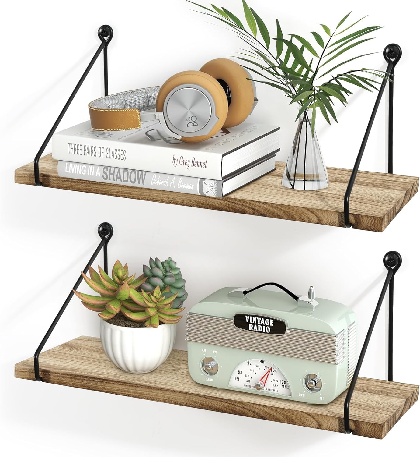 dxynlzq 24 Inch Floating Shelves Long Shelf for Wall Decor Rustic Large ...