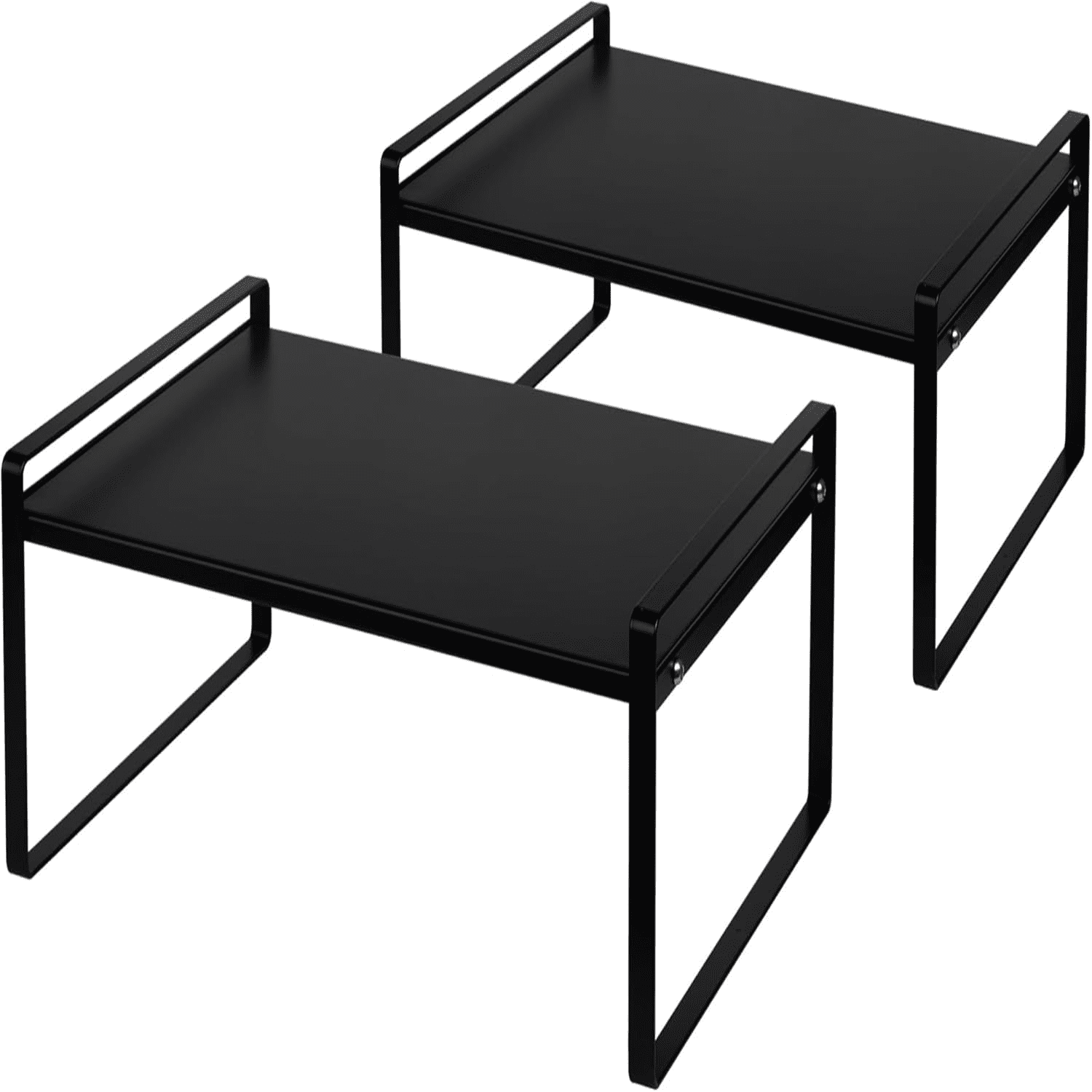 dxynlzq 2Pack Cabinet Shelves Stackable Organizer Rack Riser for ...