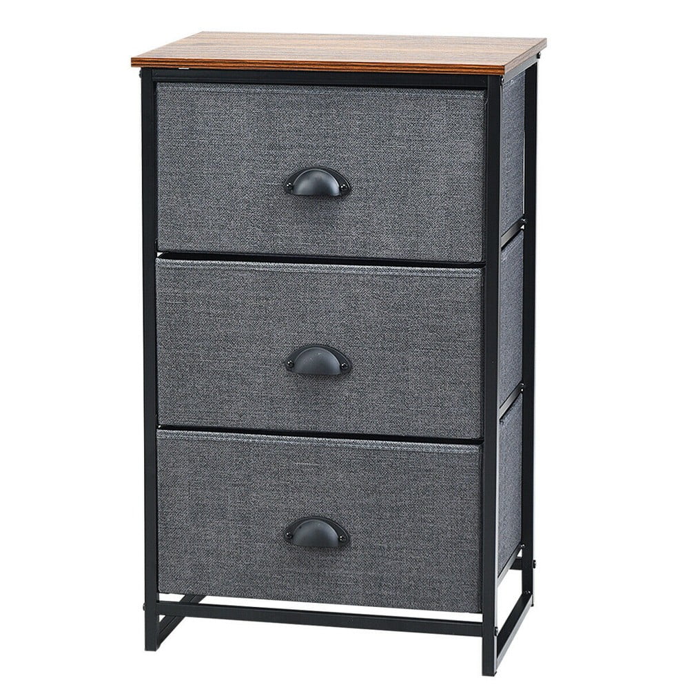 dxynlzq 3 Drawer Nightstand Side Table Storage Dresser Chest Office ...