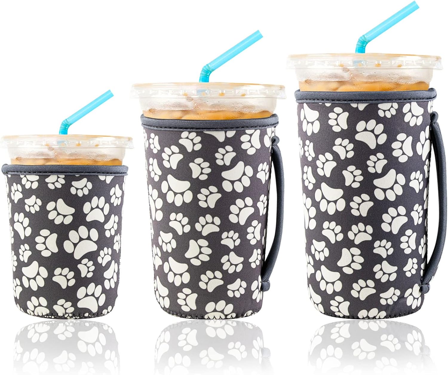 dxynlzq 3 Pack Reusable Iced Coffee Sleeves for Iced Coffee Cups or ...