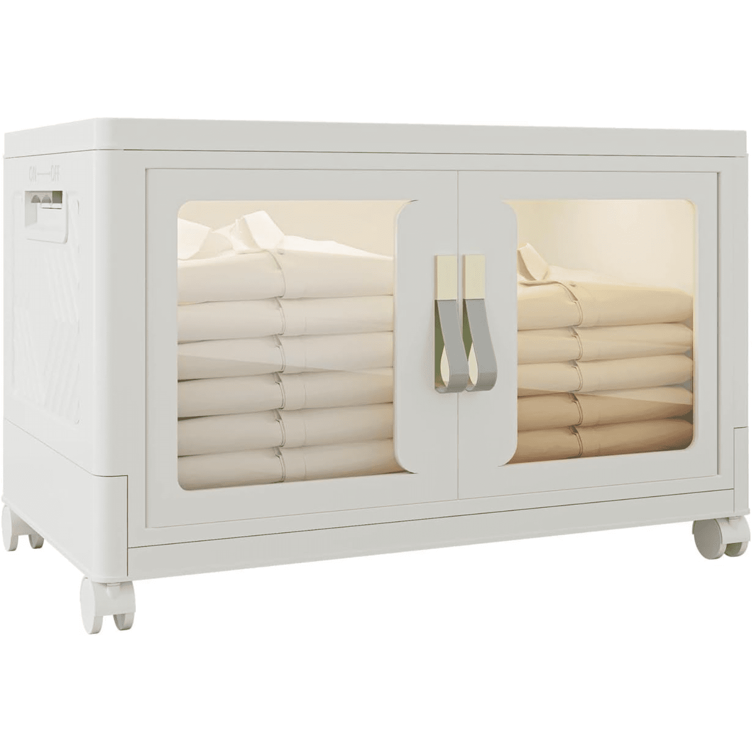 dxynlzq 33QT Stackable Storage Bins with Lids 1 Tier Collapsible Closet ...