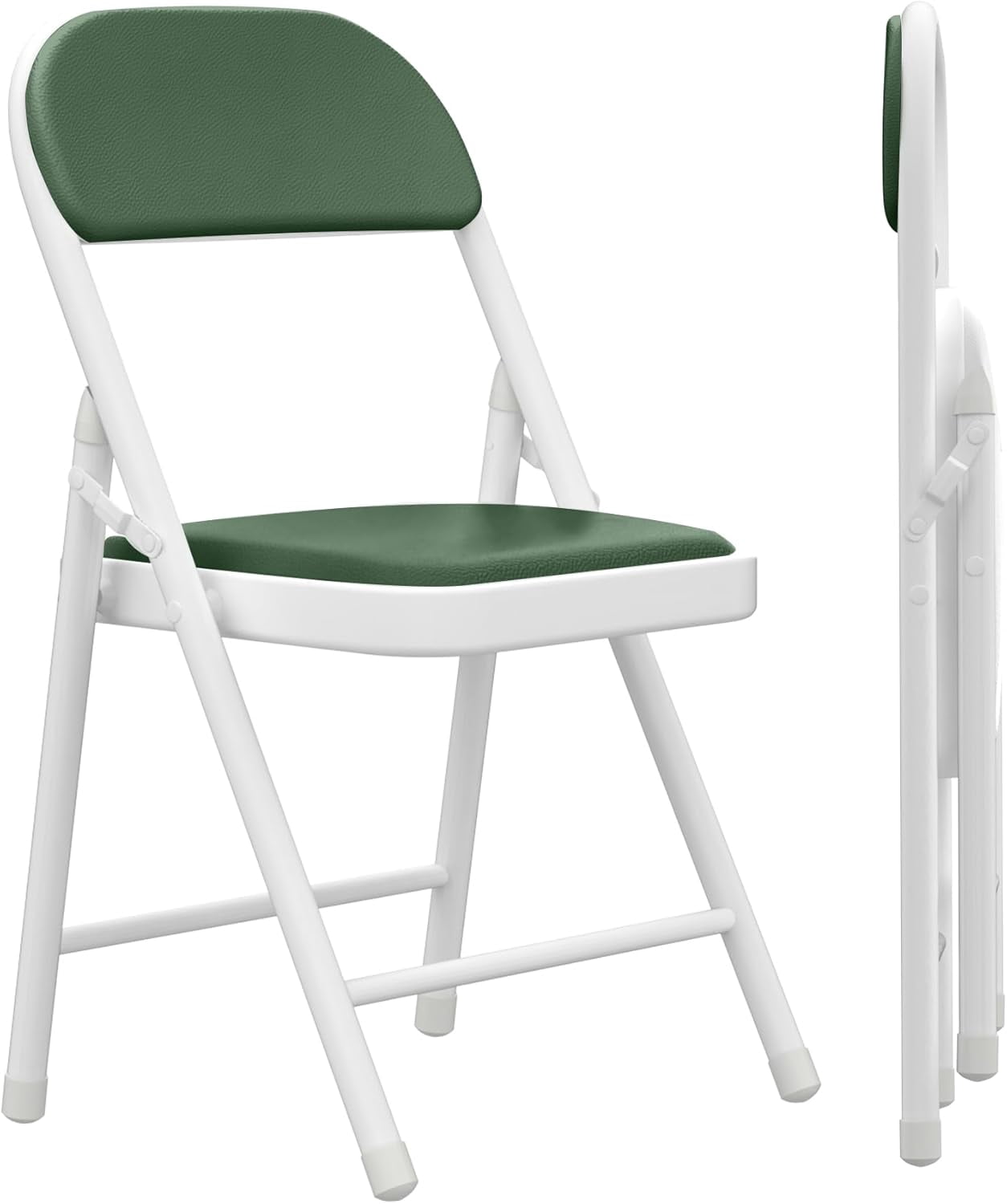 dxynlzq 4 Pack with Padded Portable Stackable Foldable Chair for Indoor ...