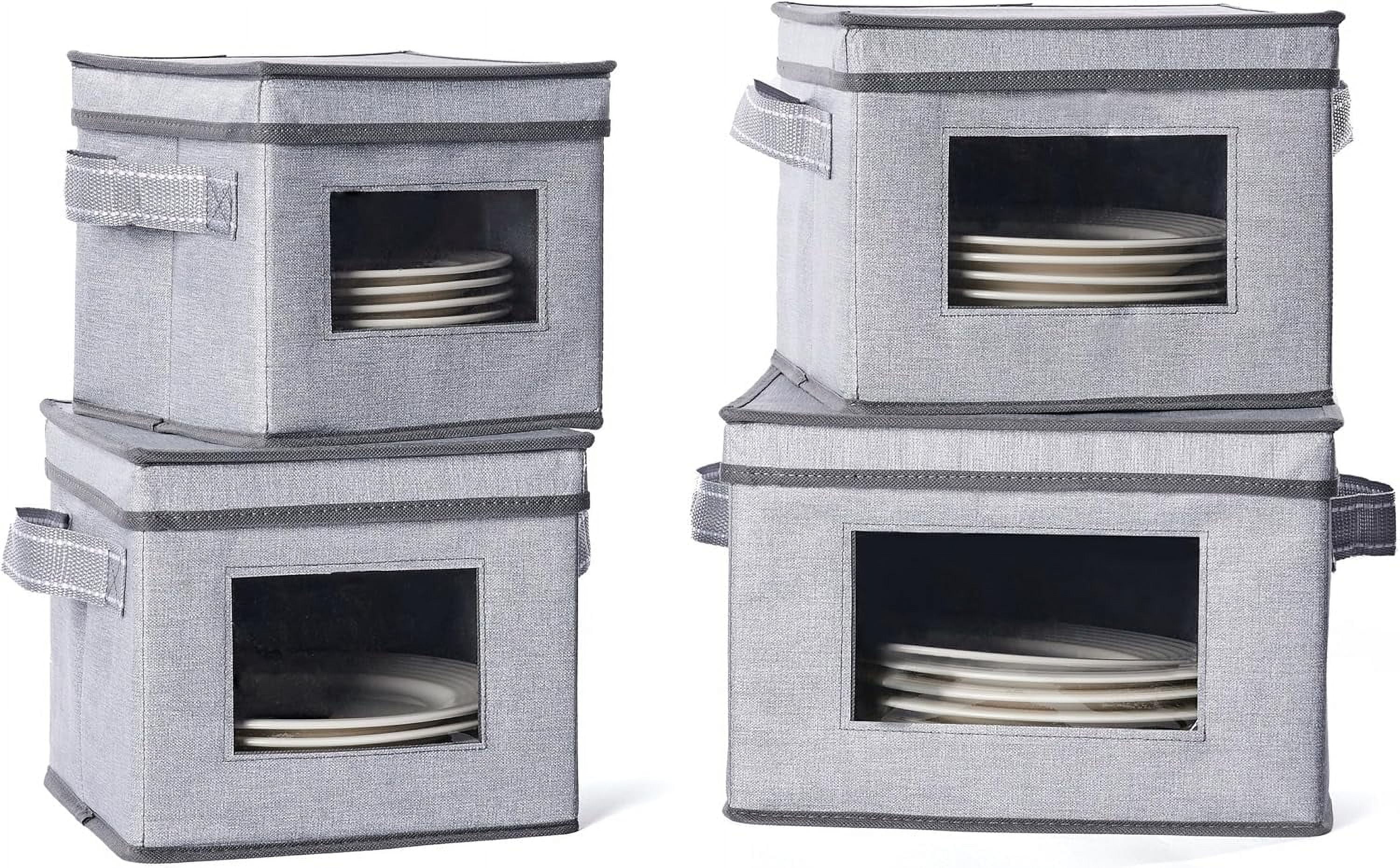 dxynlzq 4 Size China Storage Containers for Dishes Plate Hard Shell ...