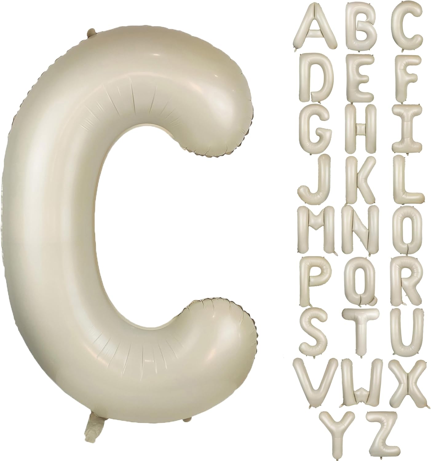 dxynlzq 40 In Cream White Letter H Balloons Big Alphabet Foil Word ...